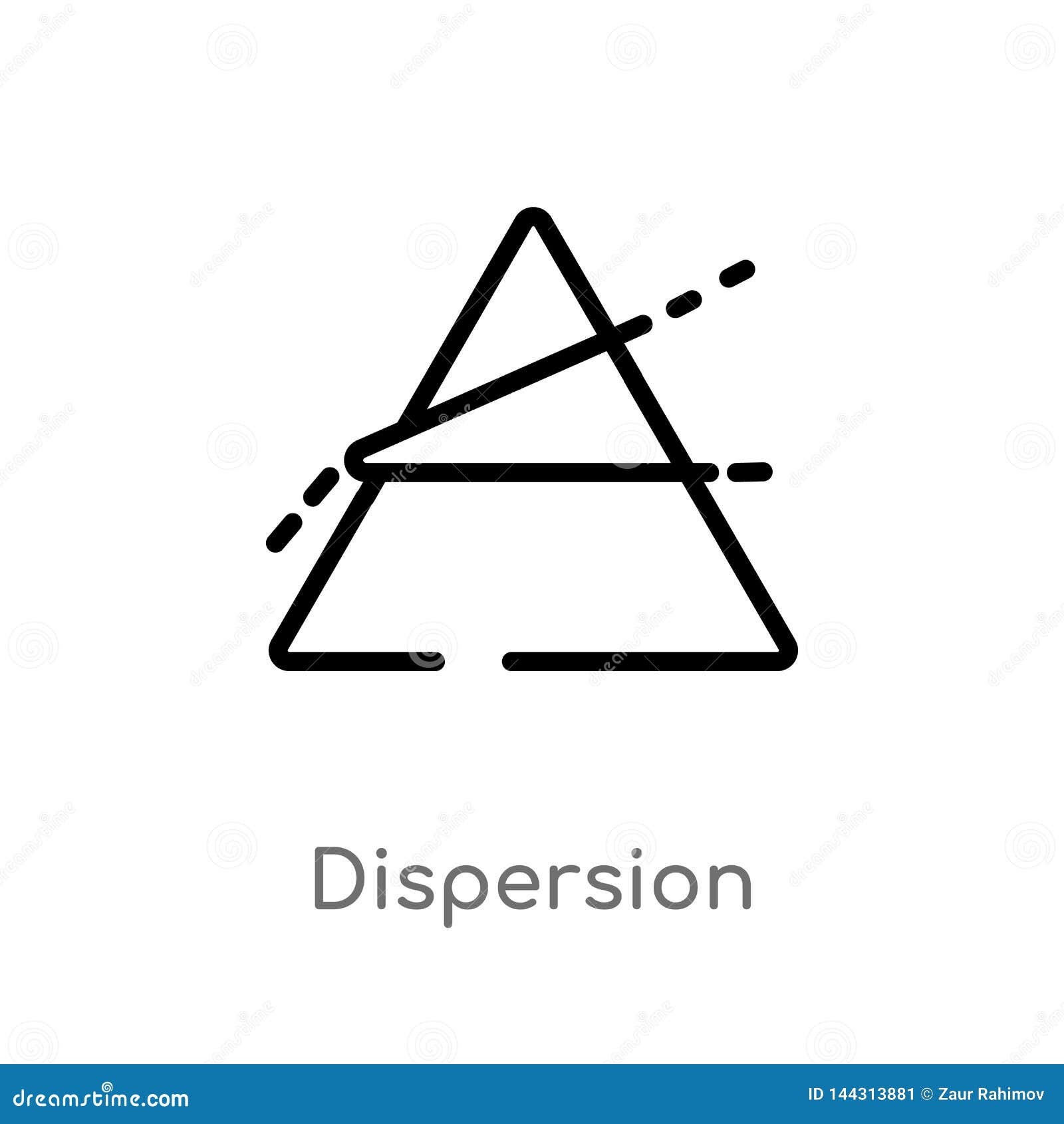 Outline Dispersion Vector Icon. Isolated Black Simple Line Element ...