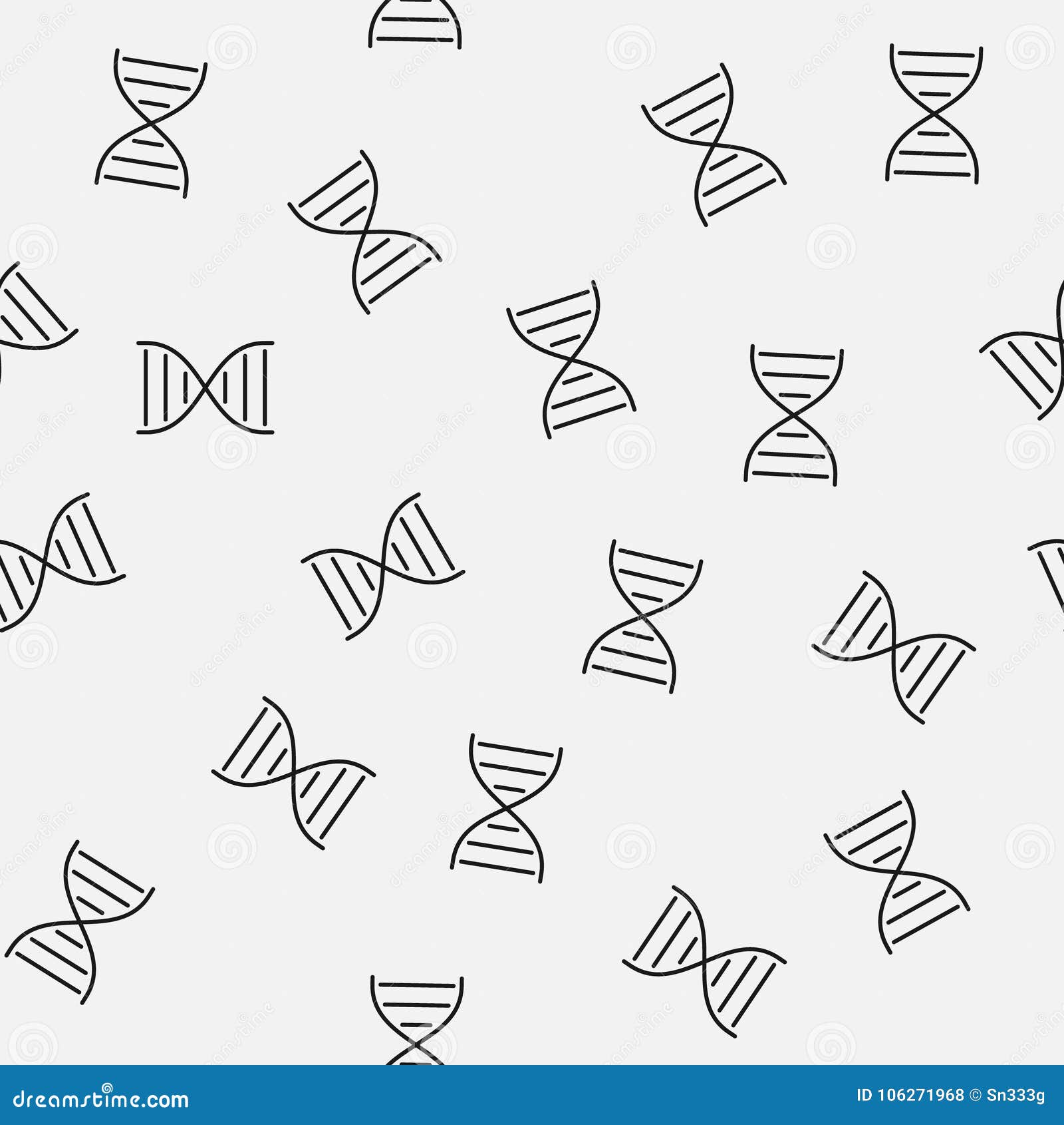 Outline DNA Abstract Vector Seamless Pattern Stock Vector ...