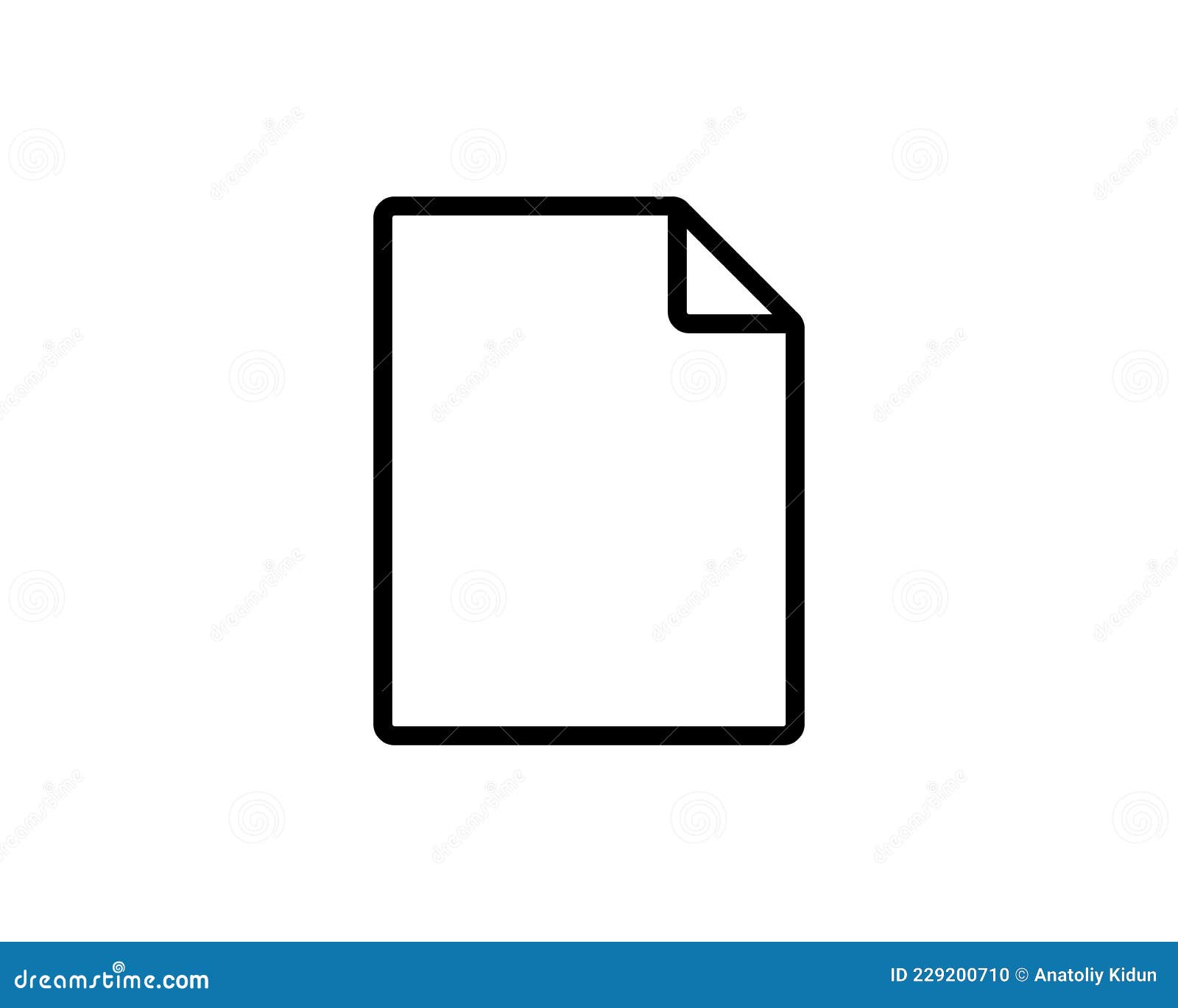 Outline Document Icon Isolated on Grey Background. Line File Symbol for ...