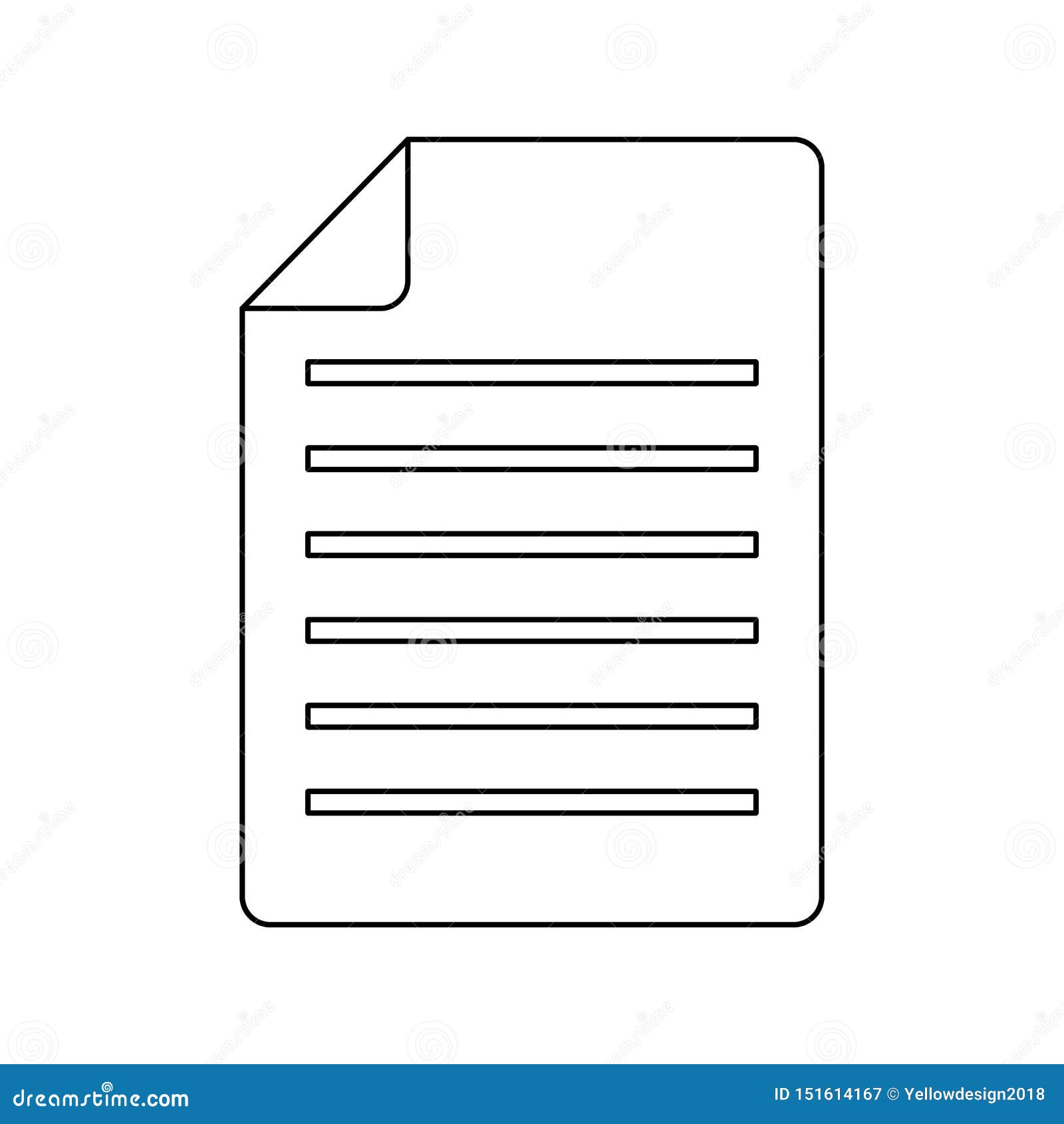 Outline Document With Tables Vector Icon. Isolated Black Simple Line ...