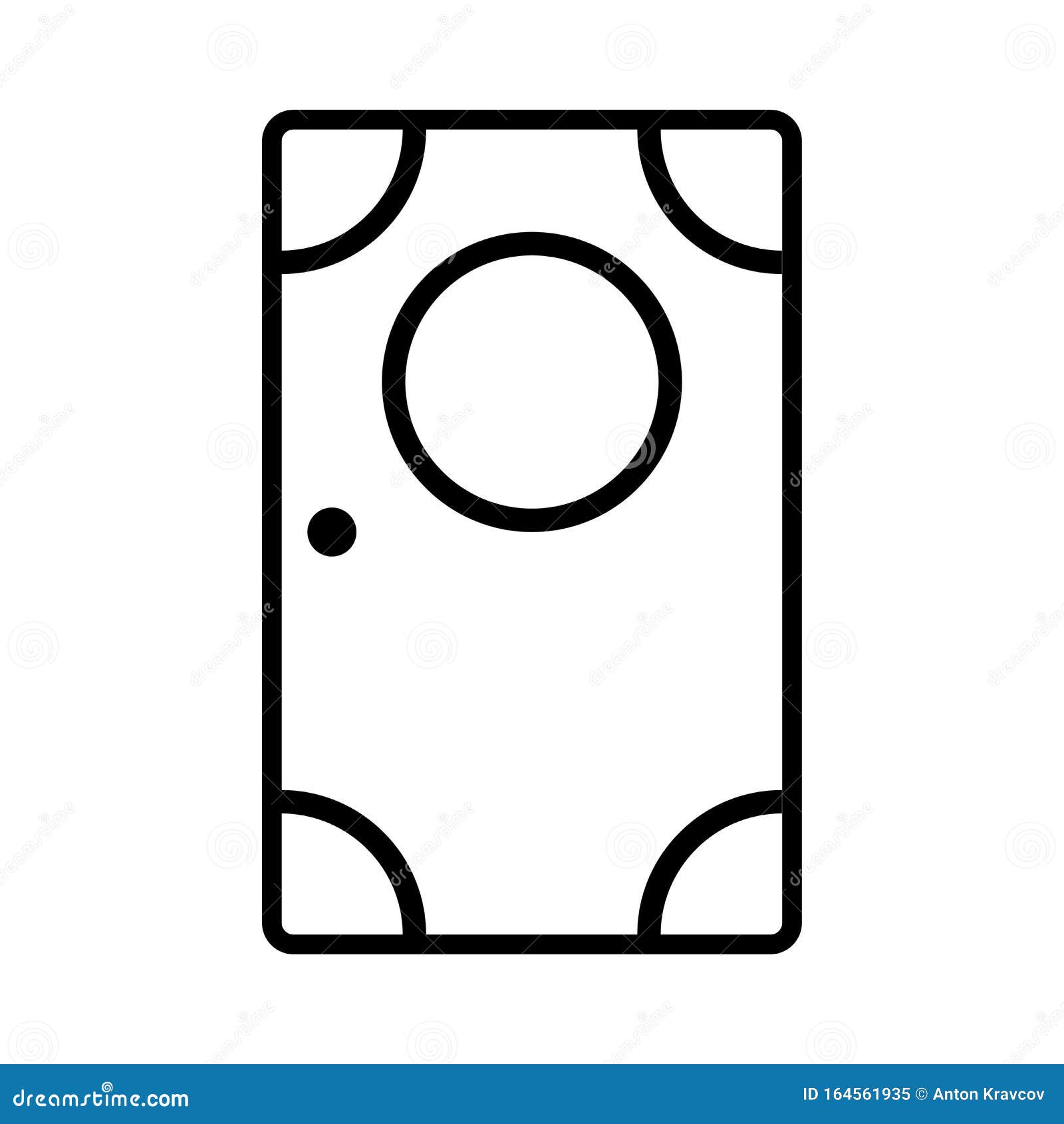 Outline Door of the House Icon on White Background Stock Illustration ...