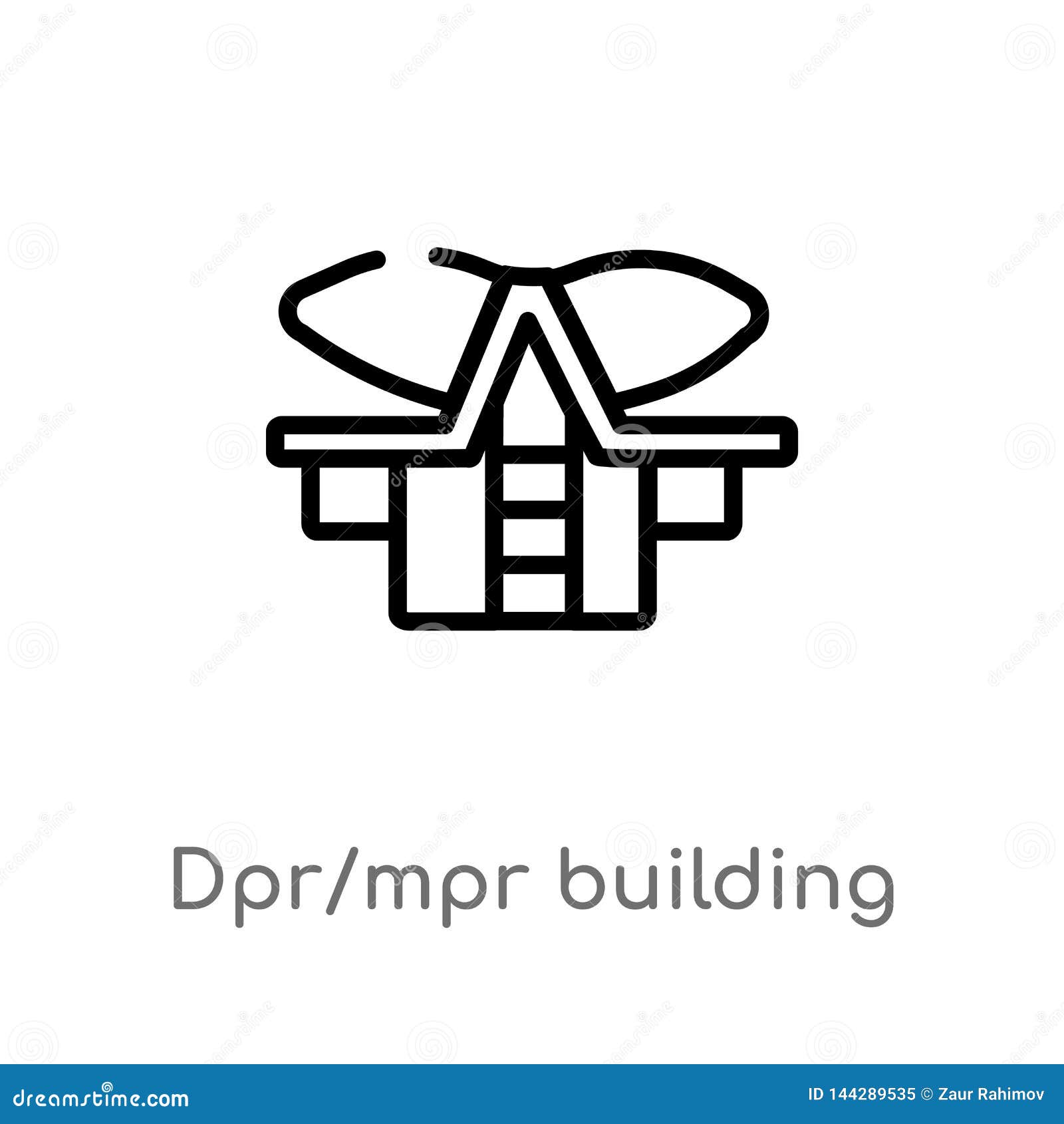 Outline Dpr/mpr Building Vector Icon. Isolated Black Simple Line ...