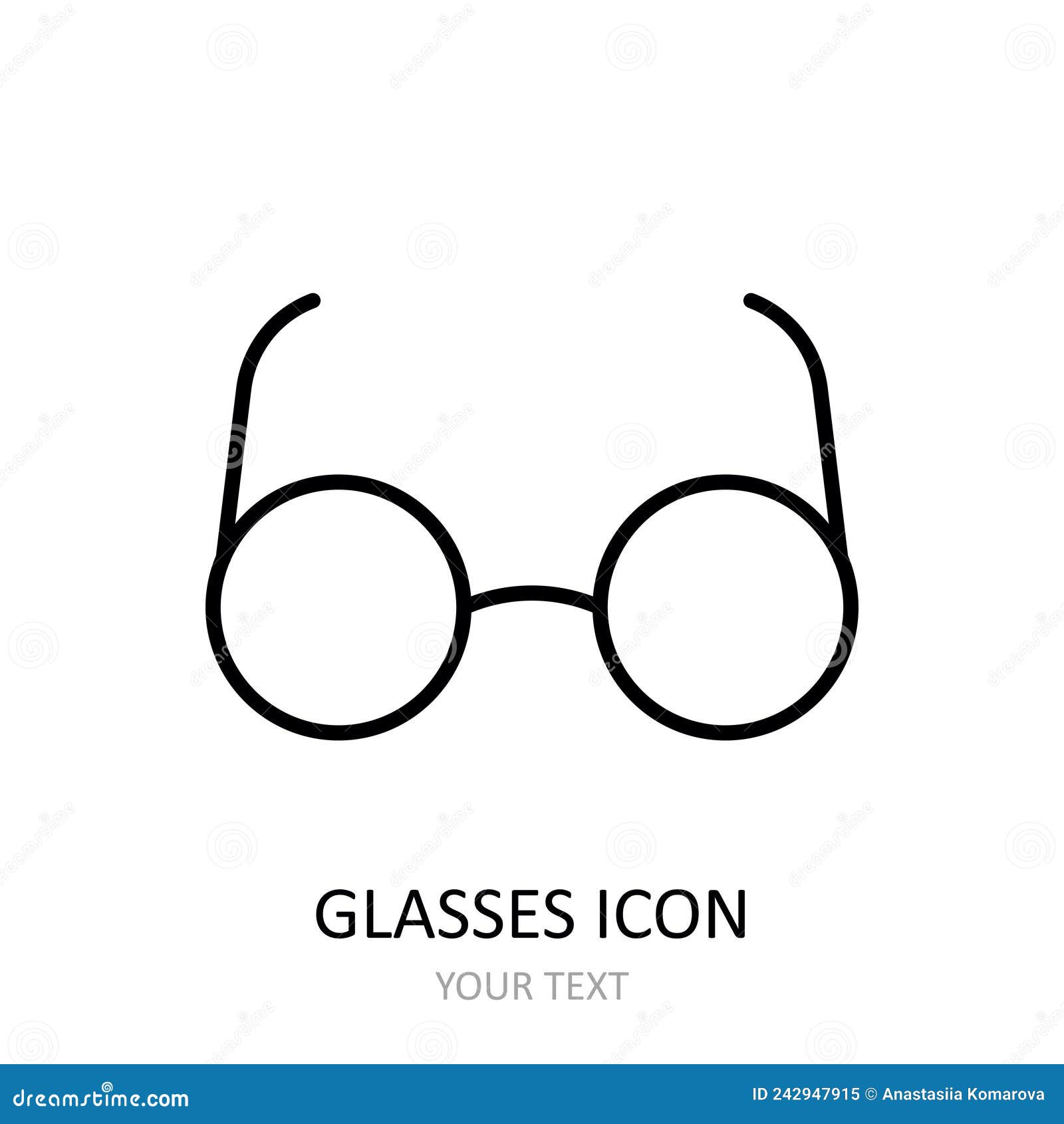 Outline Drawing of Glasses. Vector Drawing Stock Vector - Illustration ...