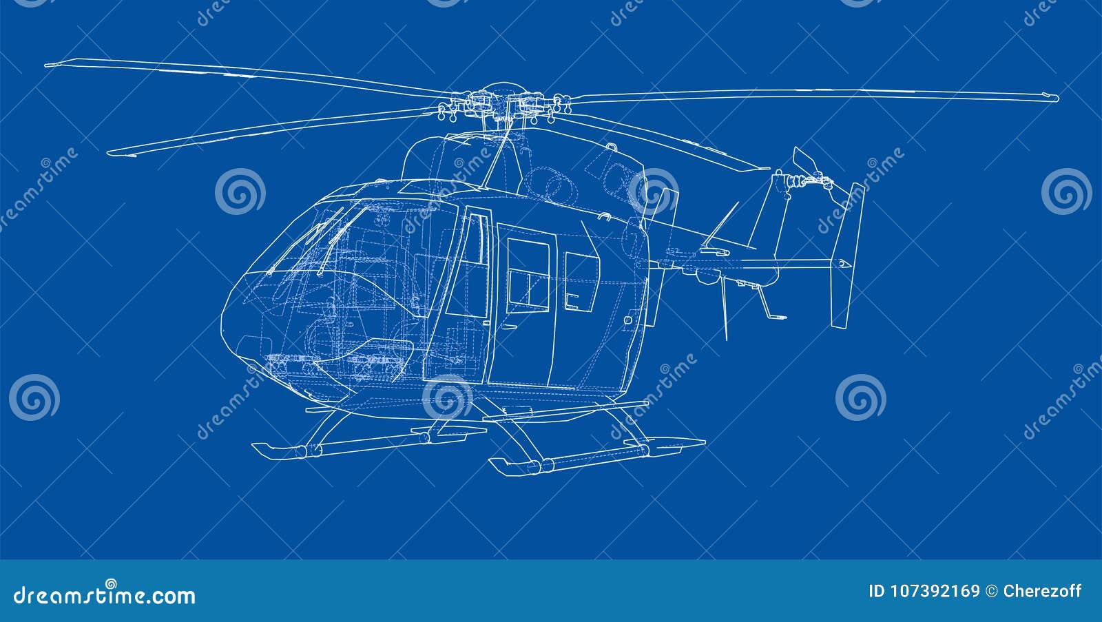 Outline Drawing of Helicopter Stock Vector - Illustration of isolated ...
