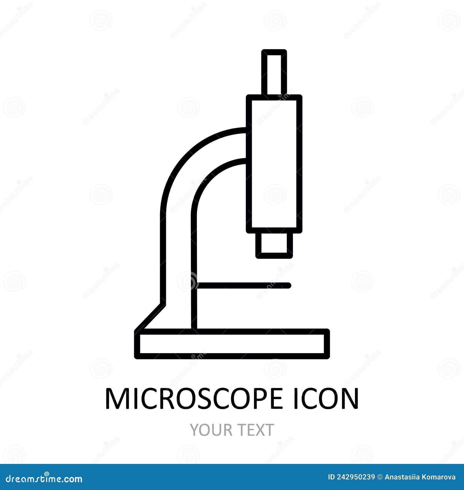Outline Drawing of Microscope. Vector Drawing Stock Vector ...