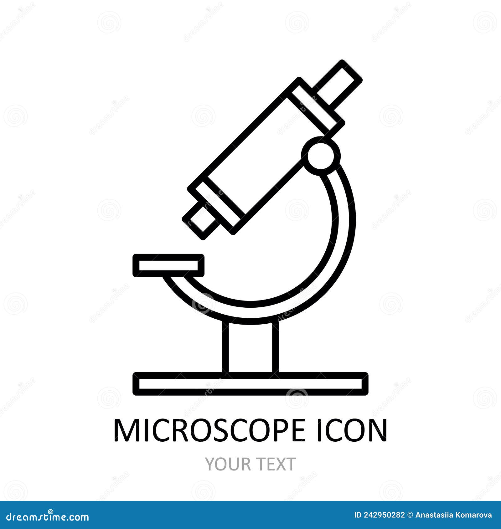 Outline Drawing of Microscope. Vector Drawing Stock Vector ...
