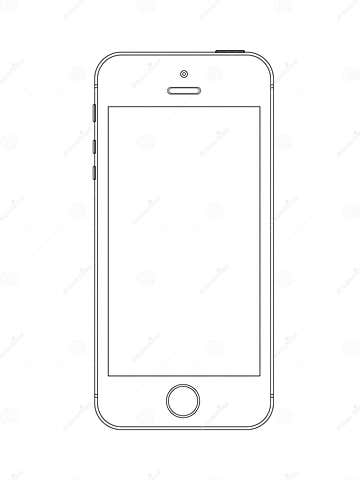Outline Drawing Smartphone. Elegant Thin Line Style Design Stock Vector ...