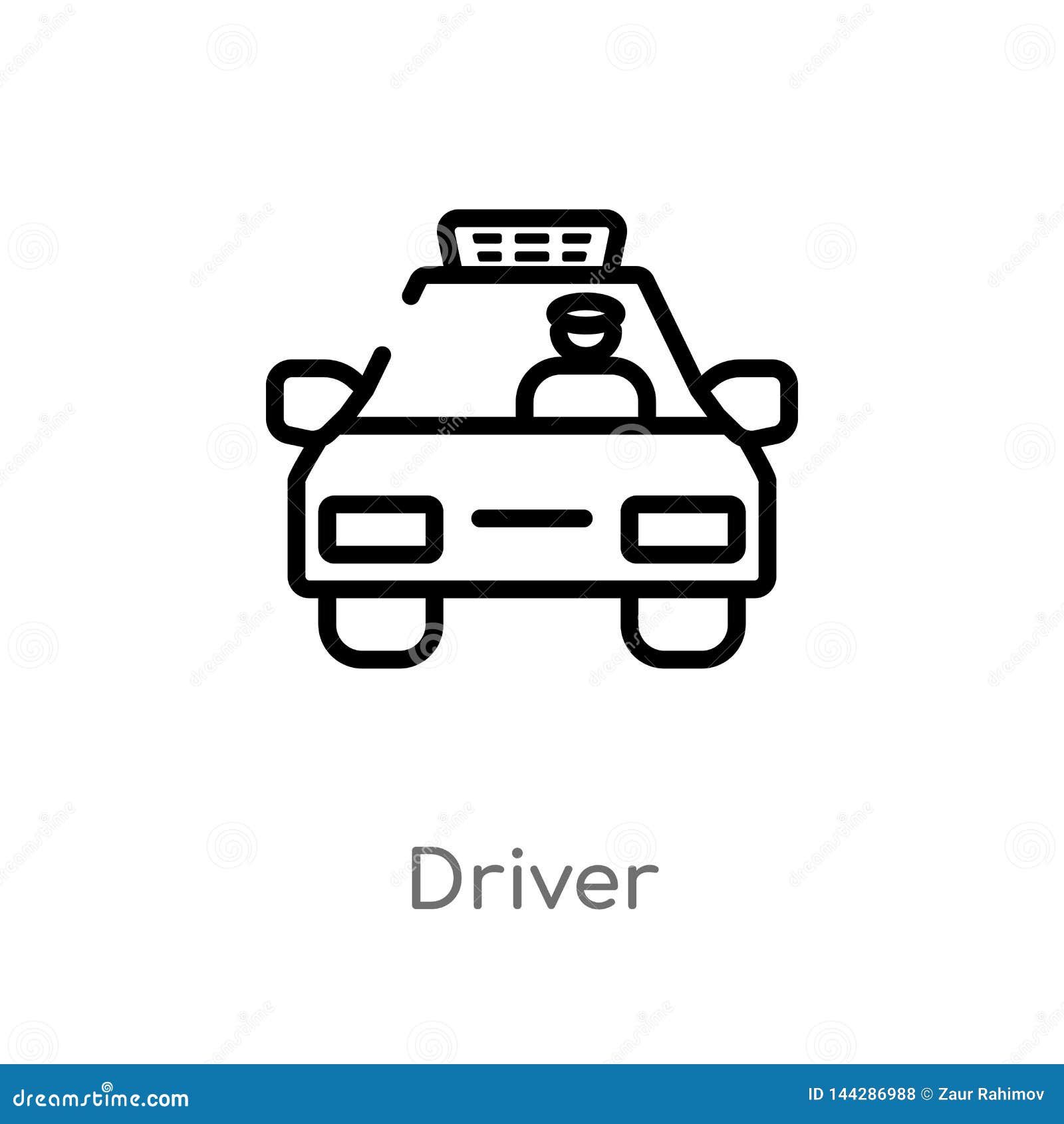 Outline Driver Vector Icon. Isolated Black Simple Line Element ... Outline Driver Vector Icon. Isolated Black Simple Line Element ...