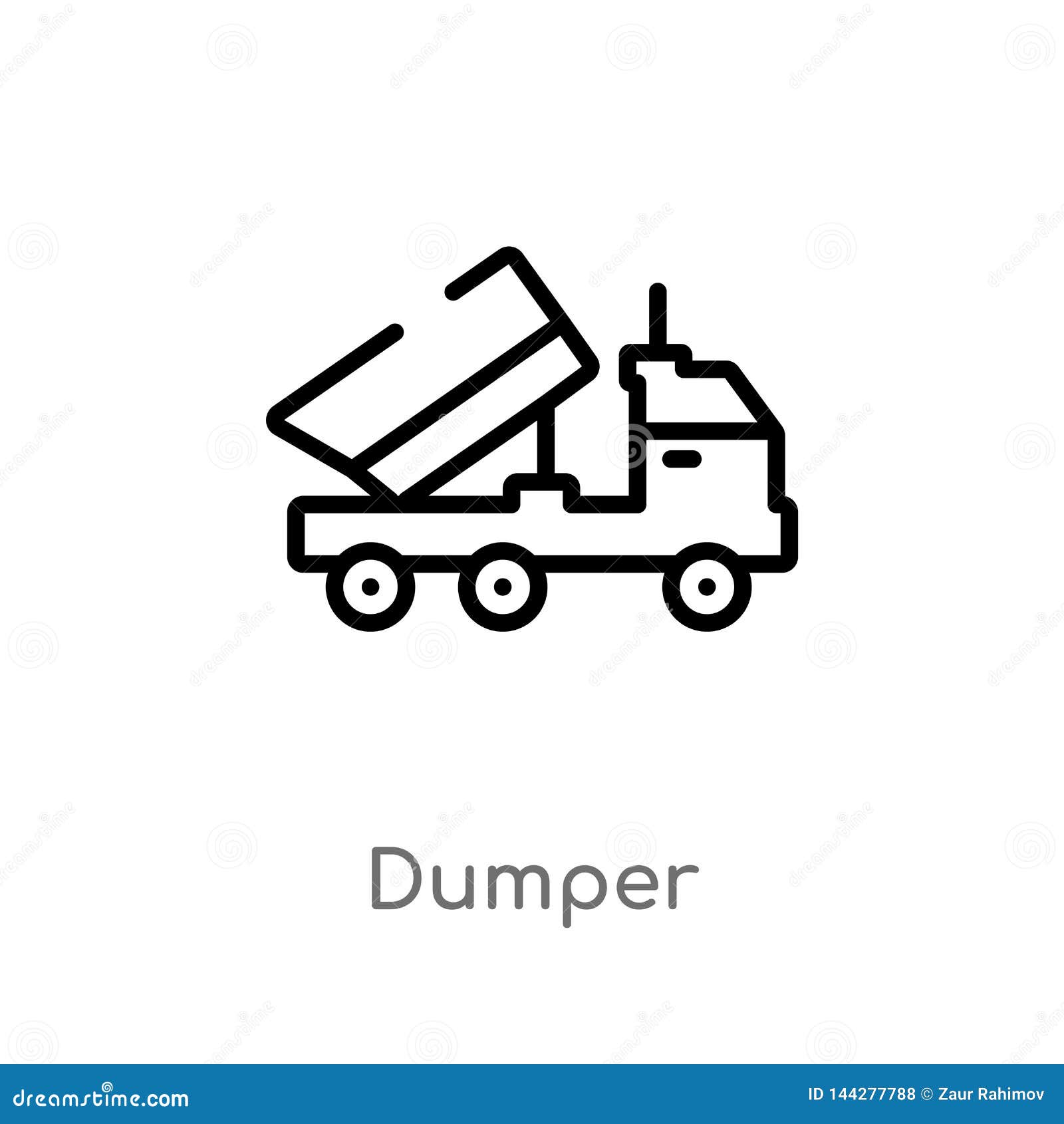 Dumper Vector Icon Isolated On Transparent Background, Linear Du ...