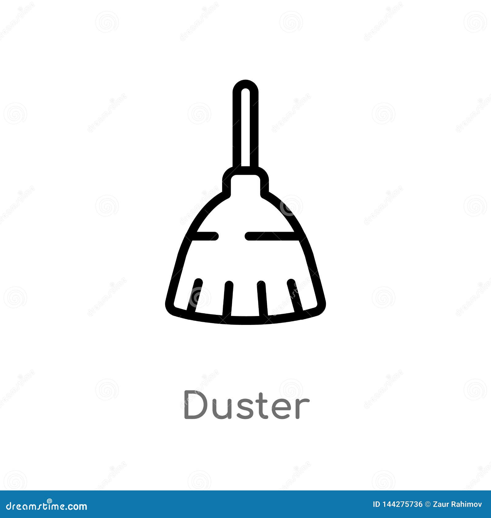 Outline Duster Vector Icon. Isolated Black Simple Line Element ...