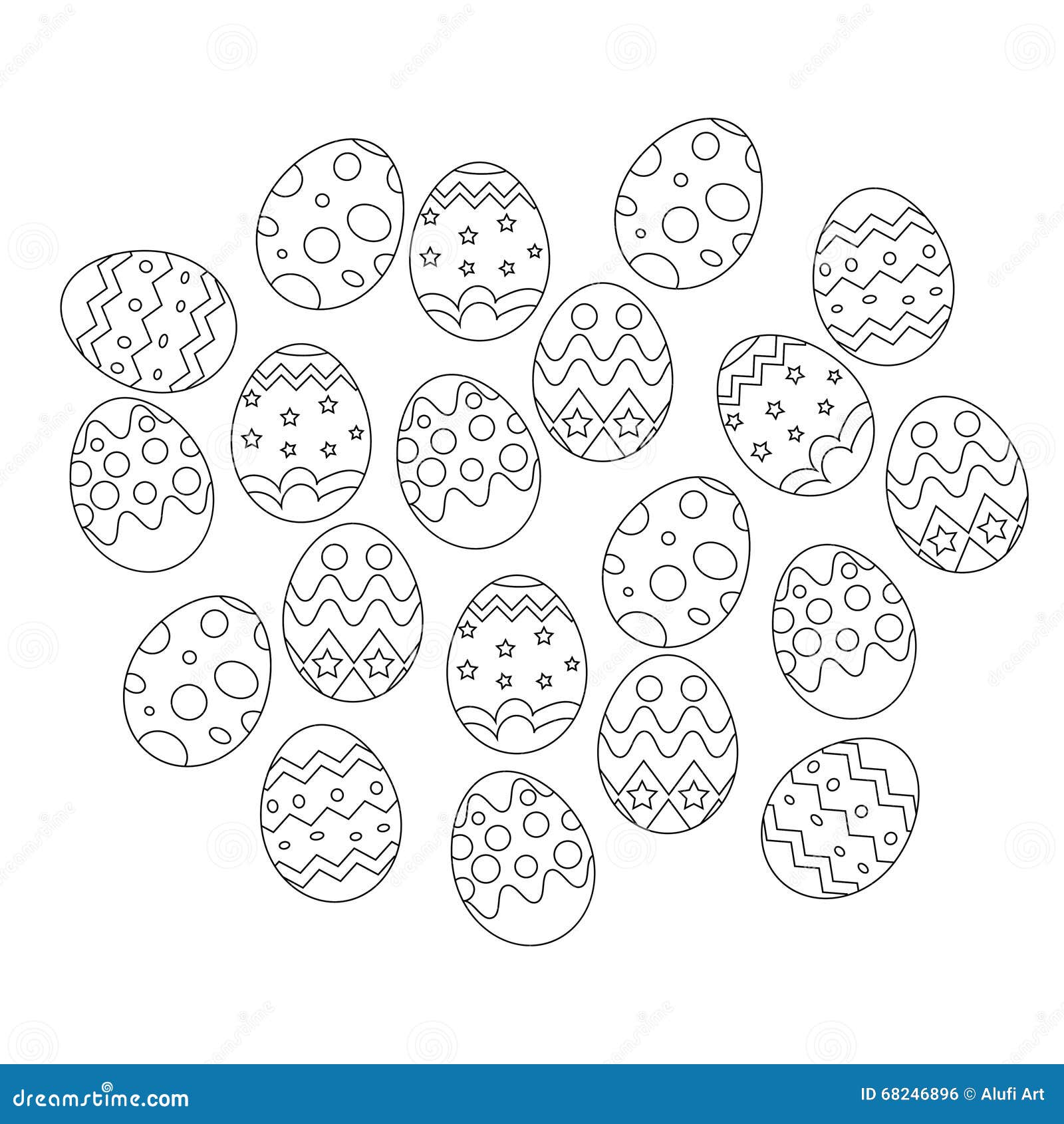 Outline Easter Egg for Children Coloring Book Stock Vector ...