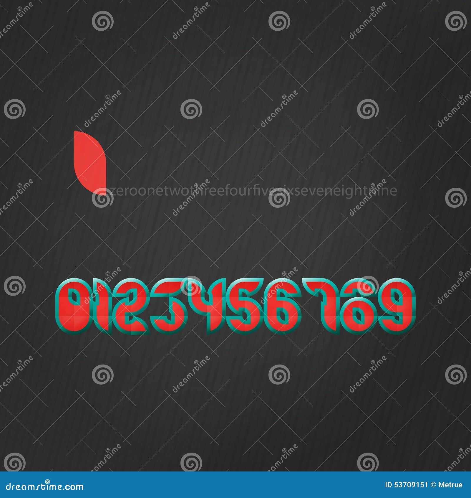 Outline edge numbers stock vector. Illustration of numbers - 53709151