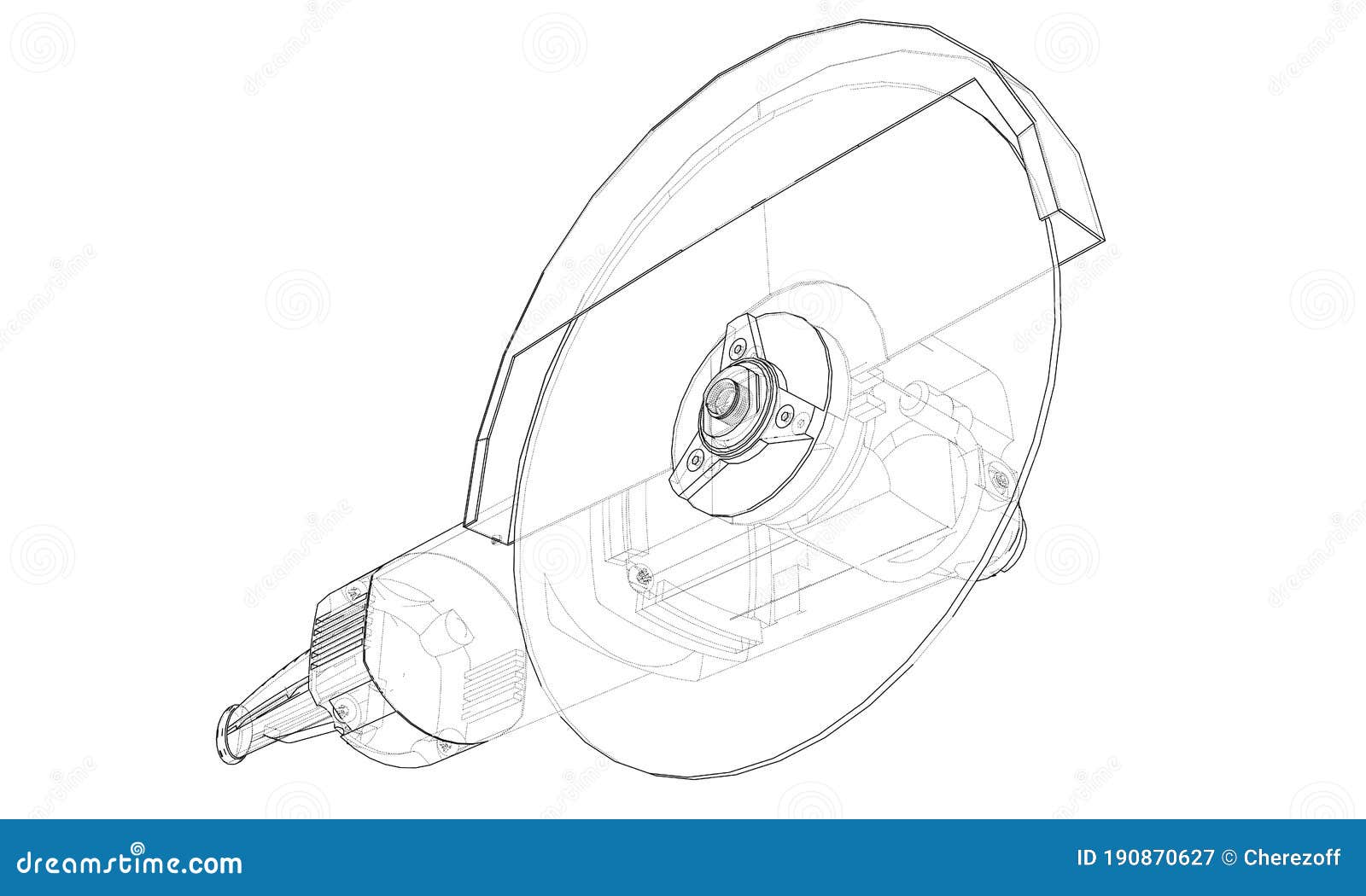 Outline Electric Angle Grinder Stock Illustration - Illustration of ...