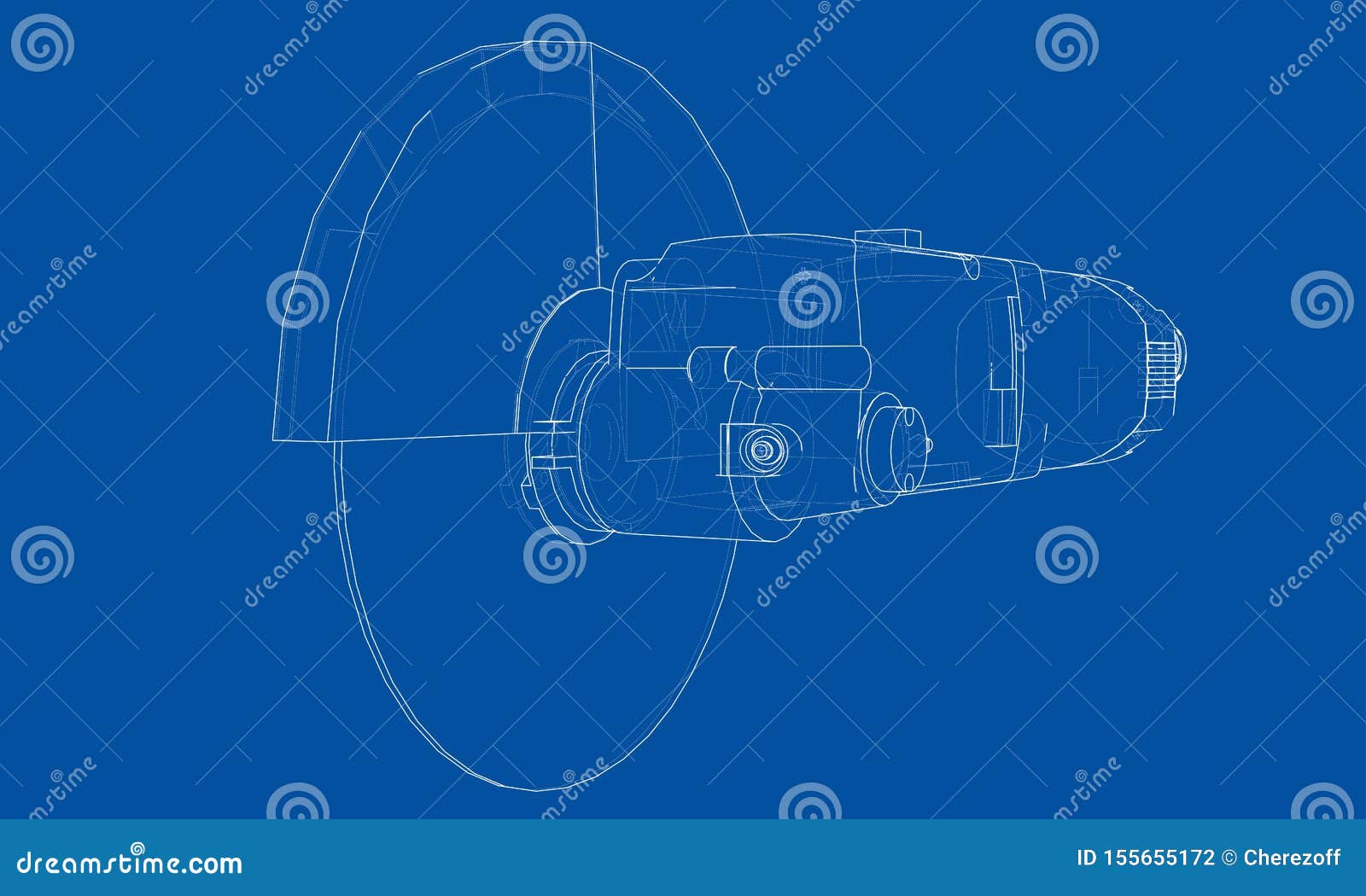 Outline Electric Angle Grinder. Vector Stock Vector - Illustration of ...