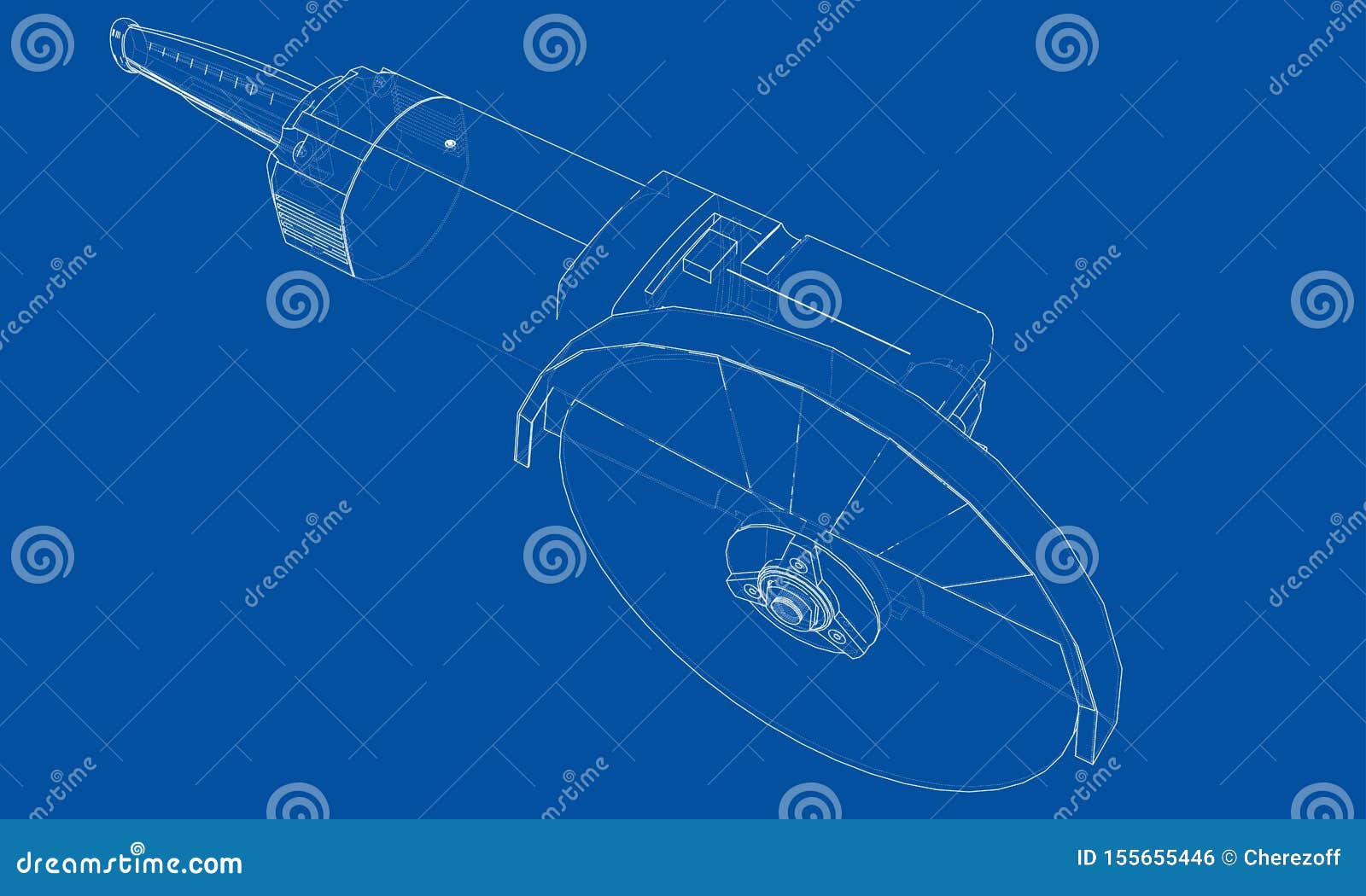 Outline Electric Angle Grinder. Vector Stock Vector - Illustration of ...