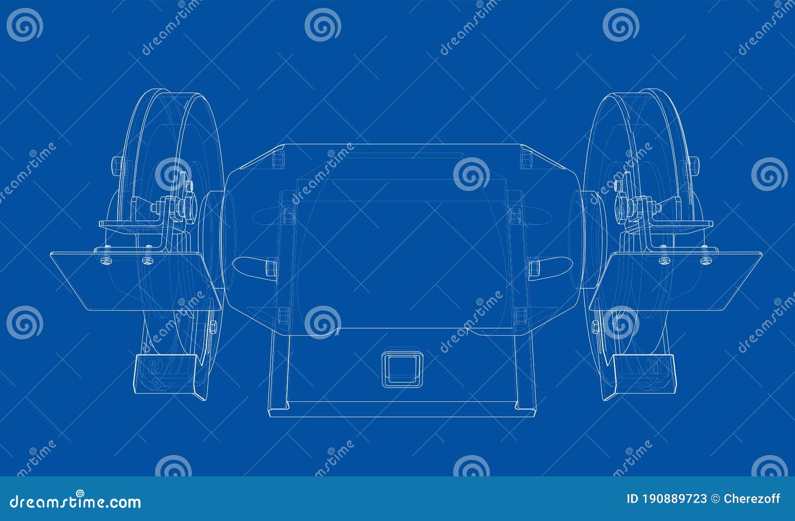 Outline Electric Grindstone Stock Illustration - Illustration of ...