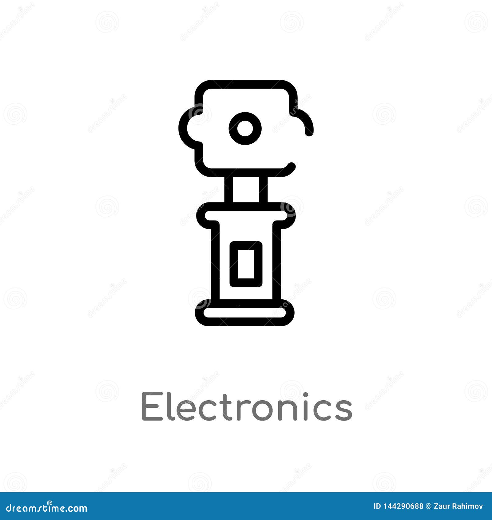 Outline Electronics Vector Icon. Isolated Black Simple Line Element ...