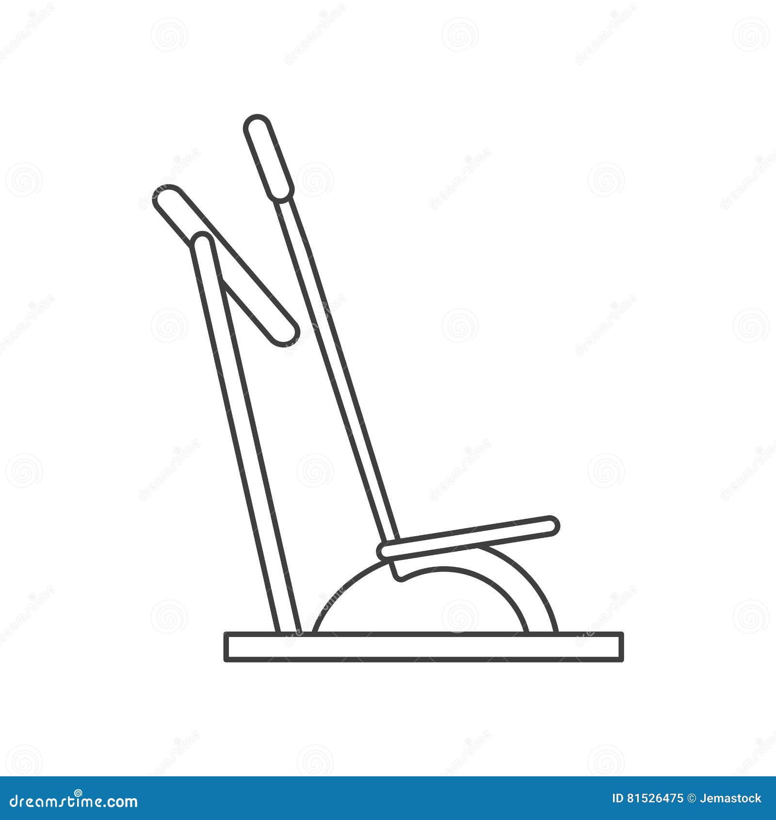 Outline Elliptical Walker Trainer Machine Gym Stock Vector ...