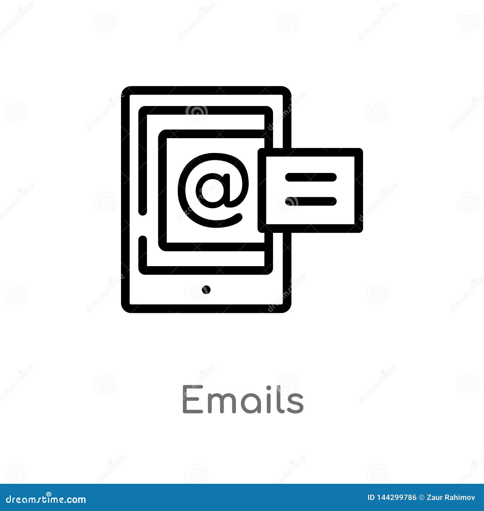 Emails Vector Icon On White Background. Flat Vector Emails Icon Symbol ...