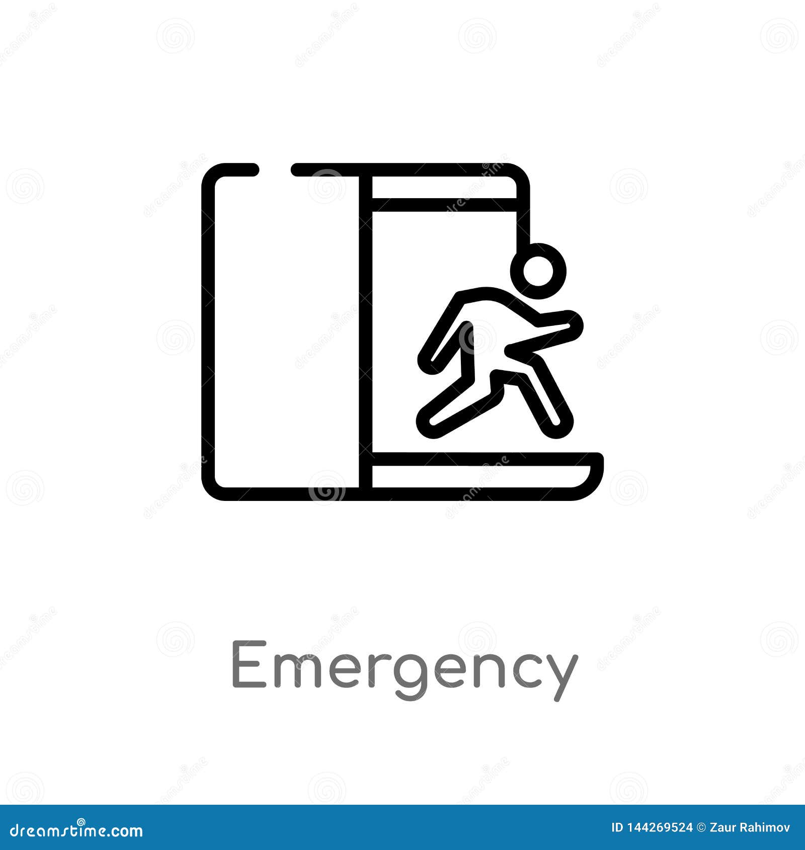 Outline Emergency Vector Icon. Isolated Black Simple Line Element ...