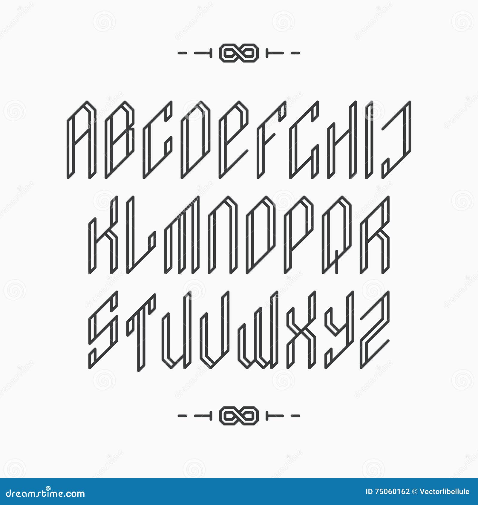 Shift Alphabet Font. Fast Speed Effect Letters And Numbers. Abstract ...