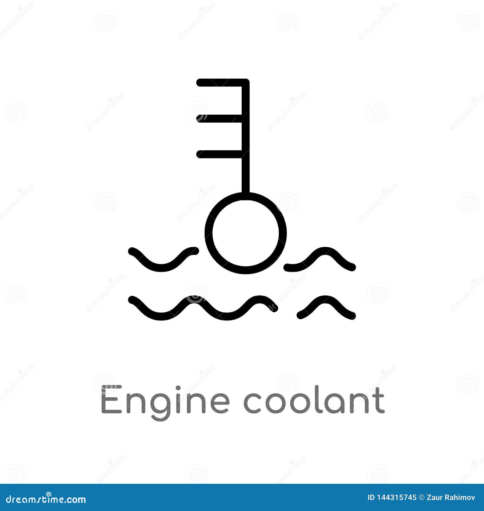 Coolant Warning Light In Car Dashboard. Engine Overheating Control ...