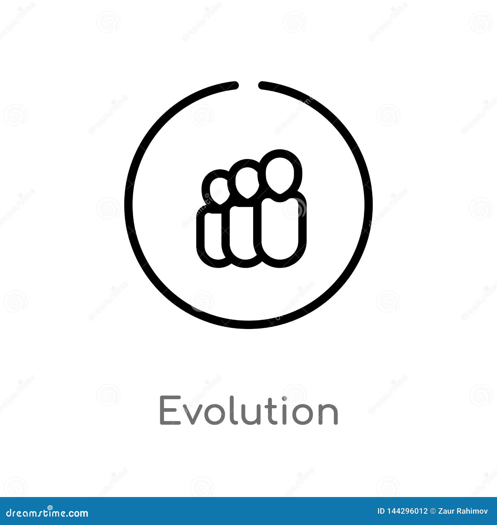 Outline Evolution Vector Icon. Isolated Black Simple Line Element ...