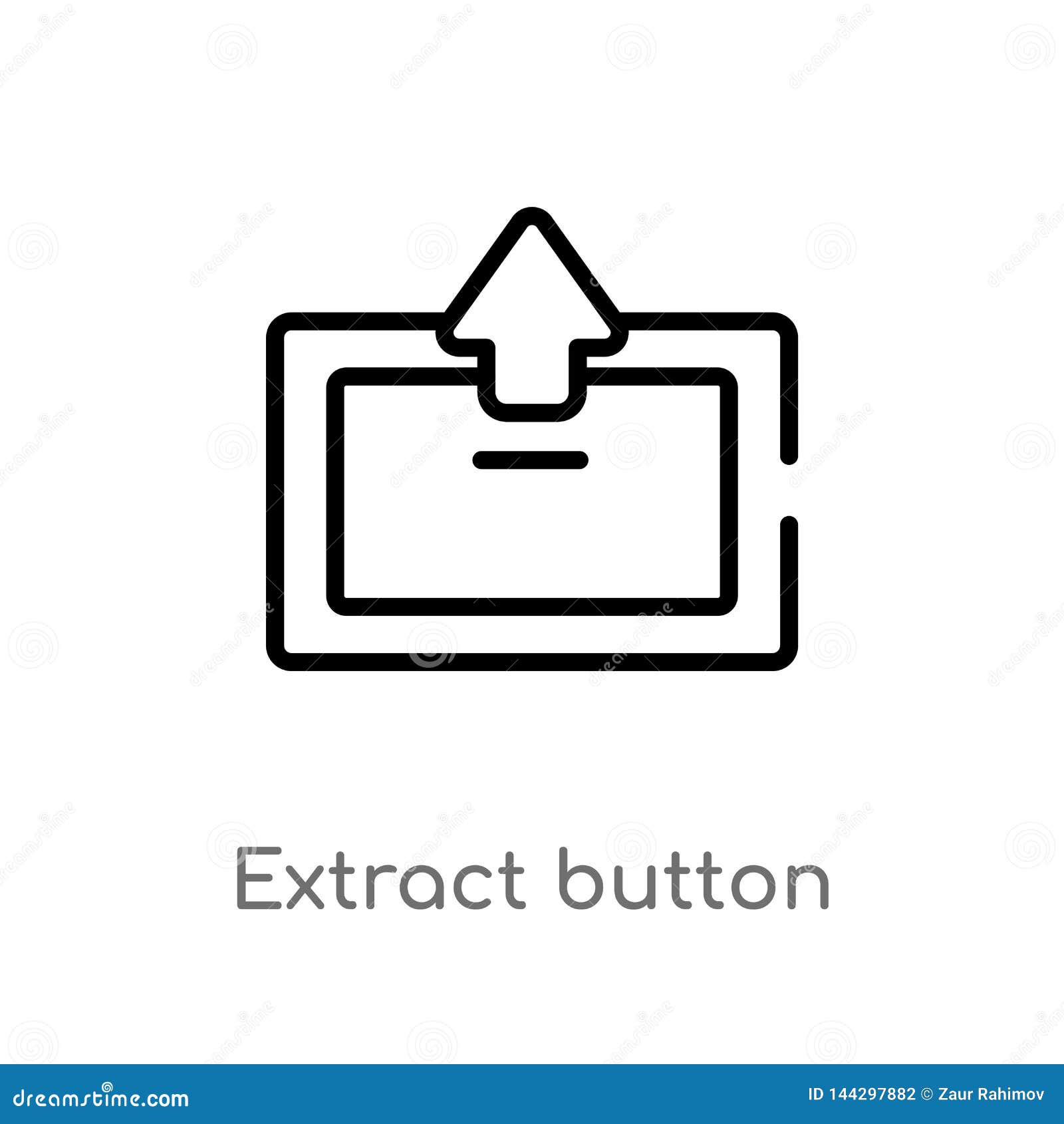 Outline Extract Button Vector Icon. Isolated Black Simple Line Element ... Outline Extract Button Vector Icon. Isolated Black Simple Line Element ...