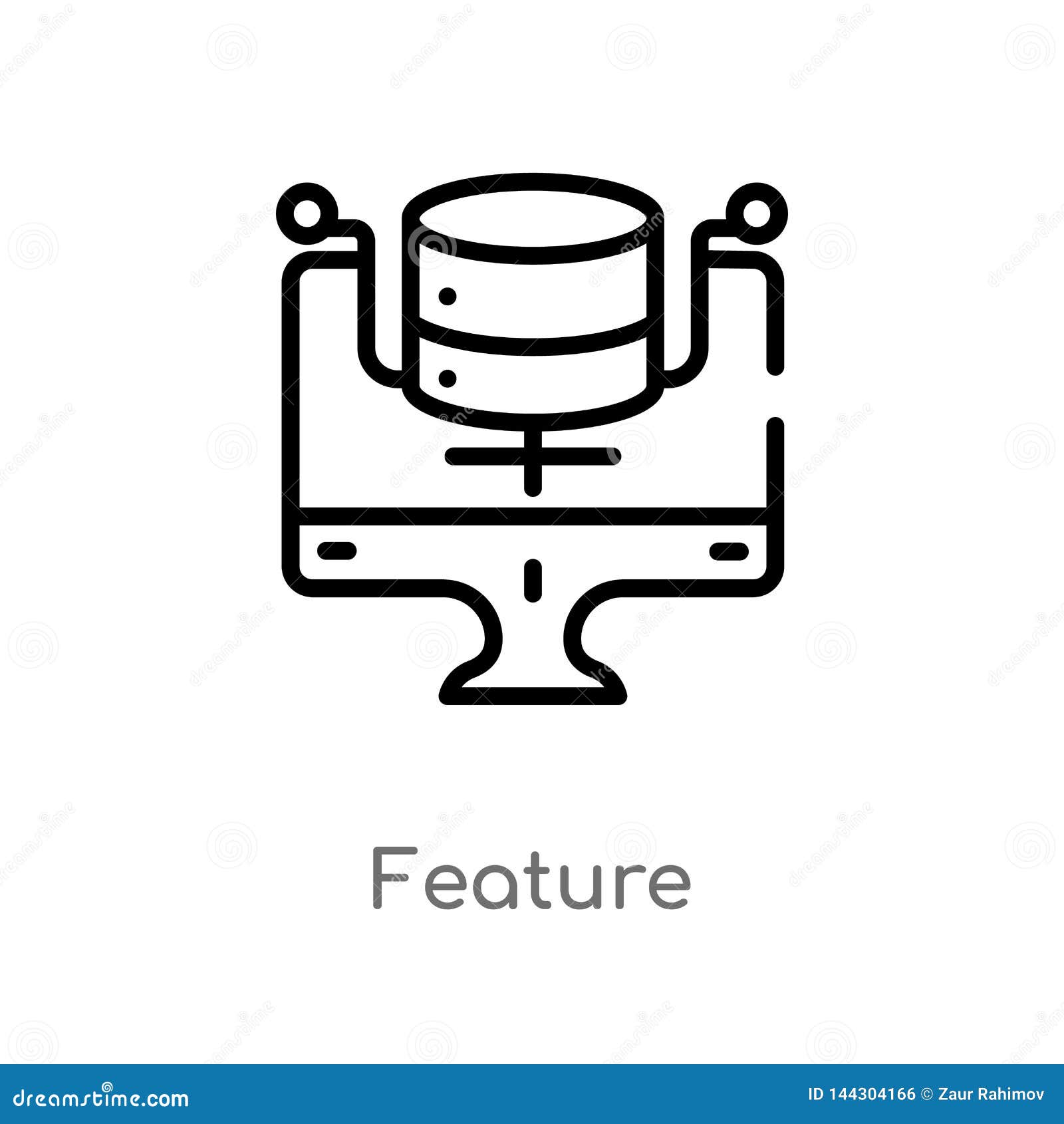 Outline Feature Vector Icon. Isolated Black Simple Line Element ...