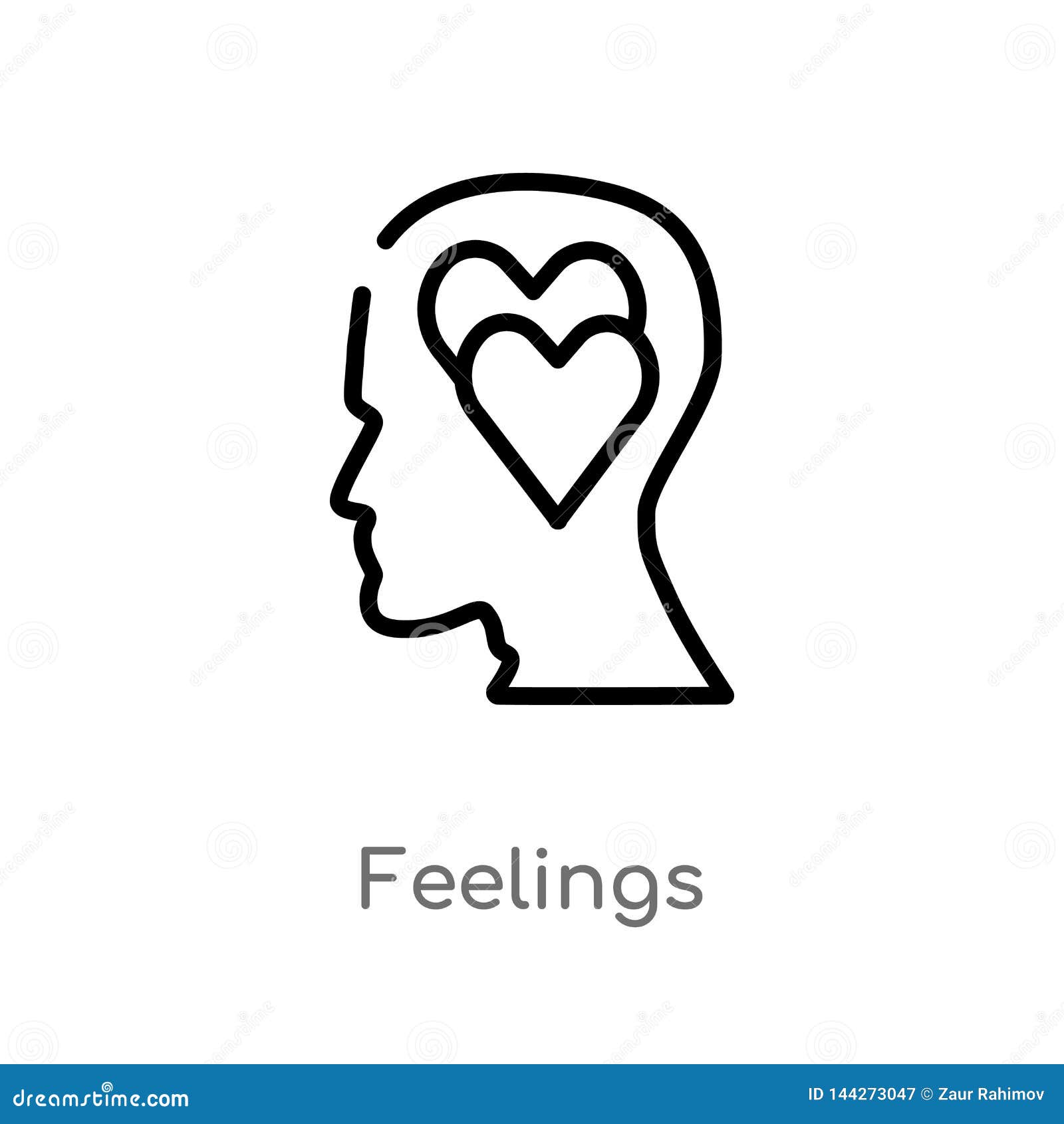 Outline Feelings Vector Icon. Isolated Black Simple Line Element ...