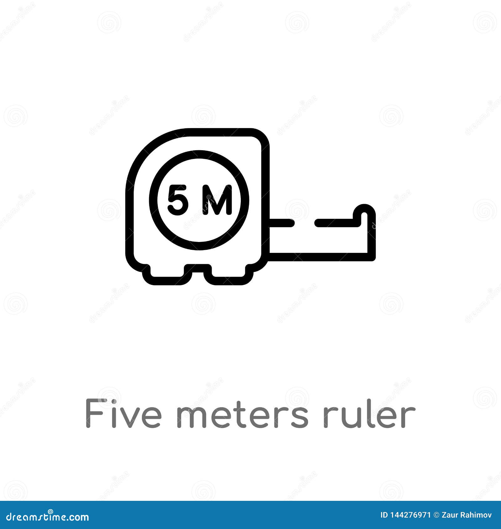 Five Meters Ruler Isolated Icon. Simple Element Illustration From ...