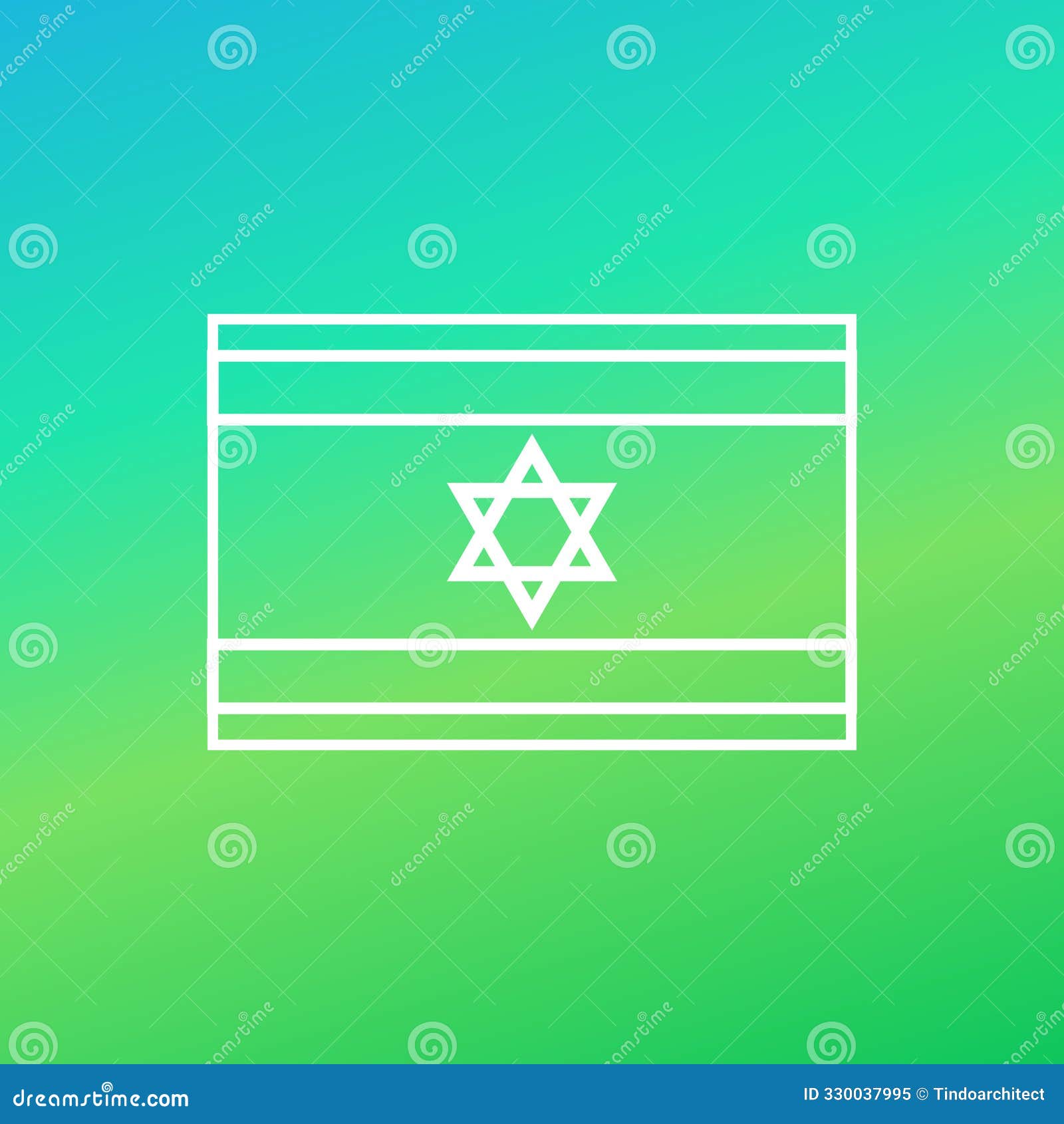Outline flag of Israel stock illustration. Illustration of icon - 330037995