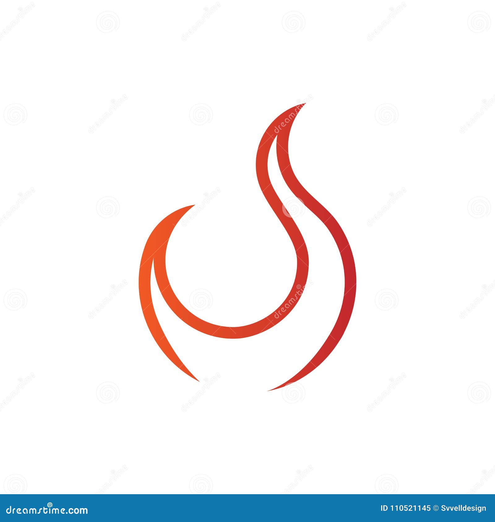 Outline Flame Fire Shape Symbol Design Stock Vector - Illustration of ...