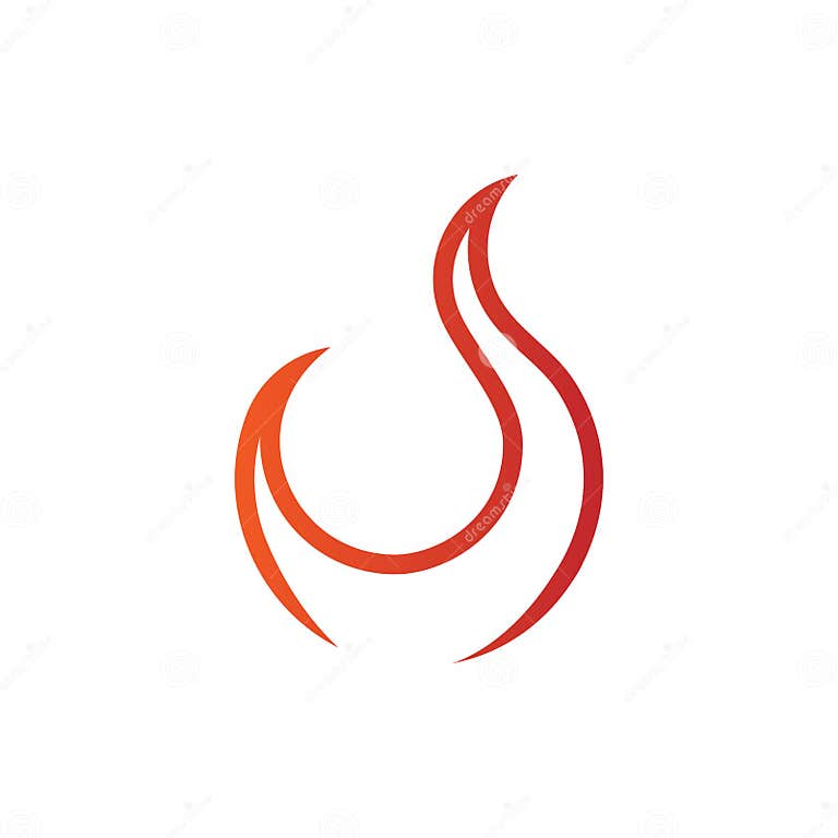Outline Flame Fire Shape Symbol Design Stock Vector - Illustration of ...