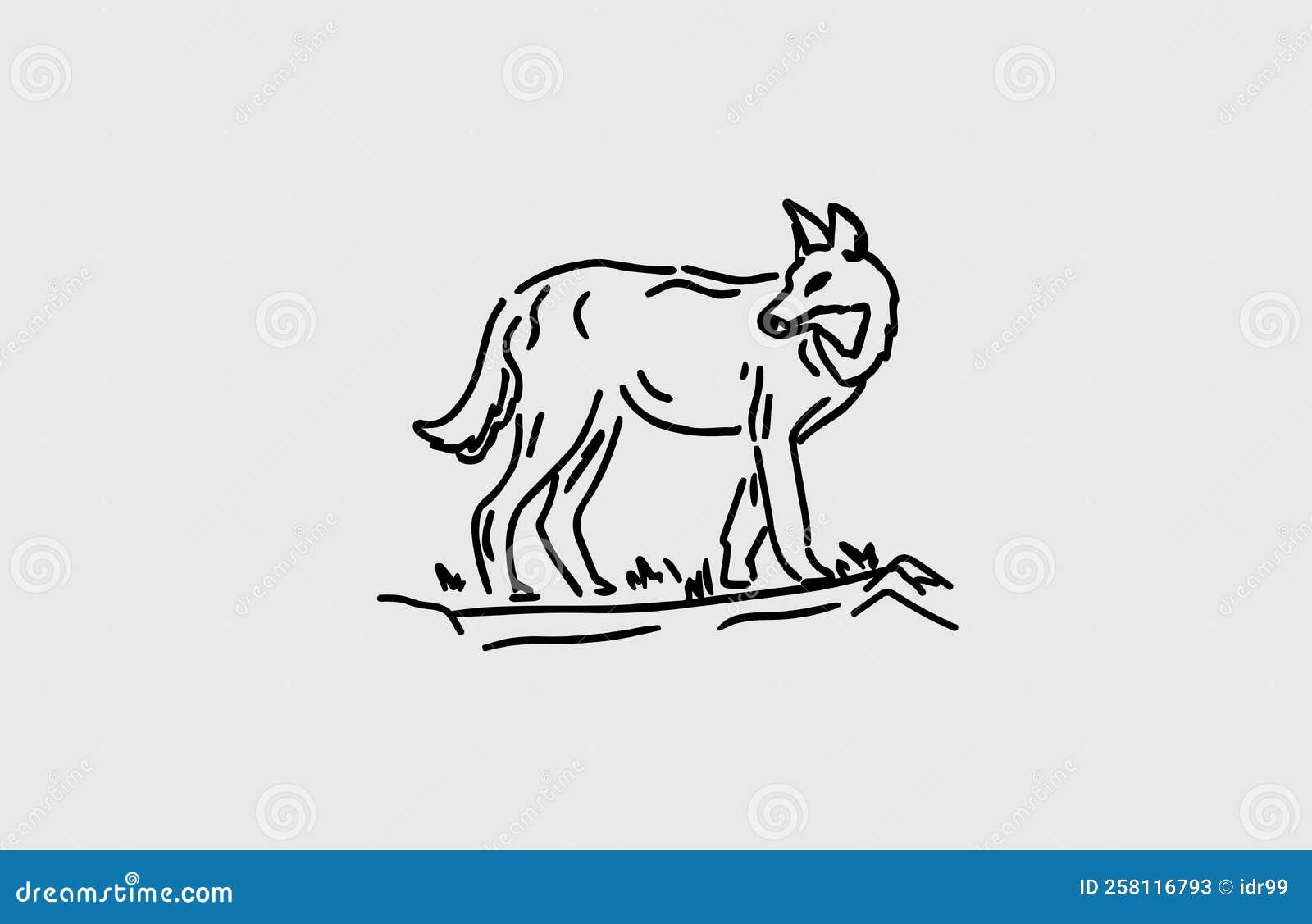 Outline Fox Minimalist Artistic Vector Stock Illustration Illustration Of Jump Editable