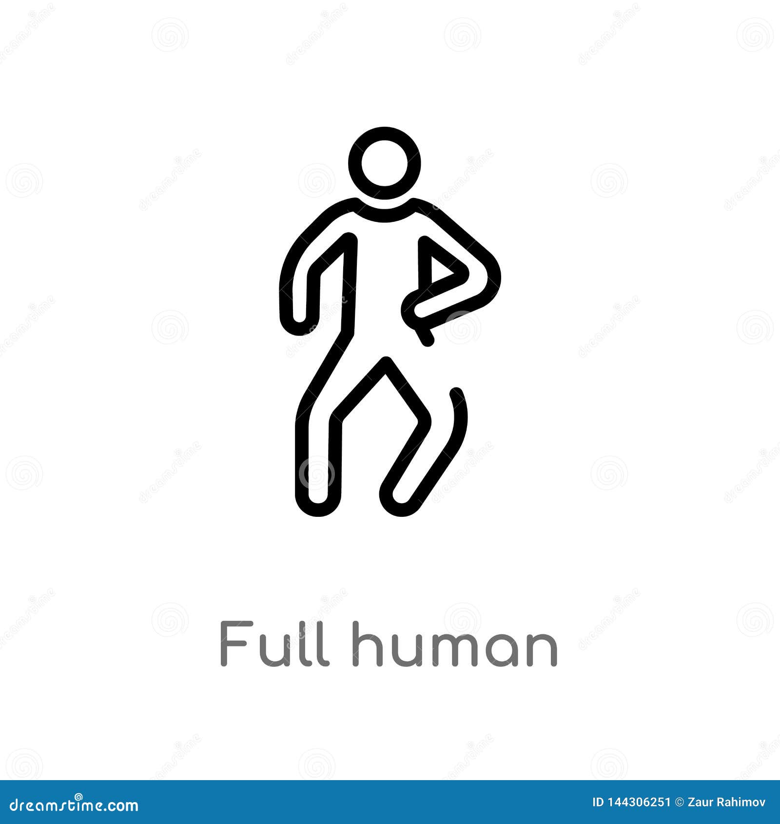Full Human Vector Icon On White Background. Flat Vector Full Human Icon ...