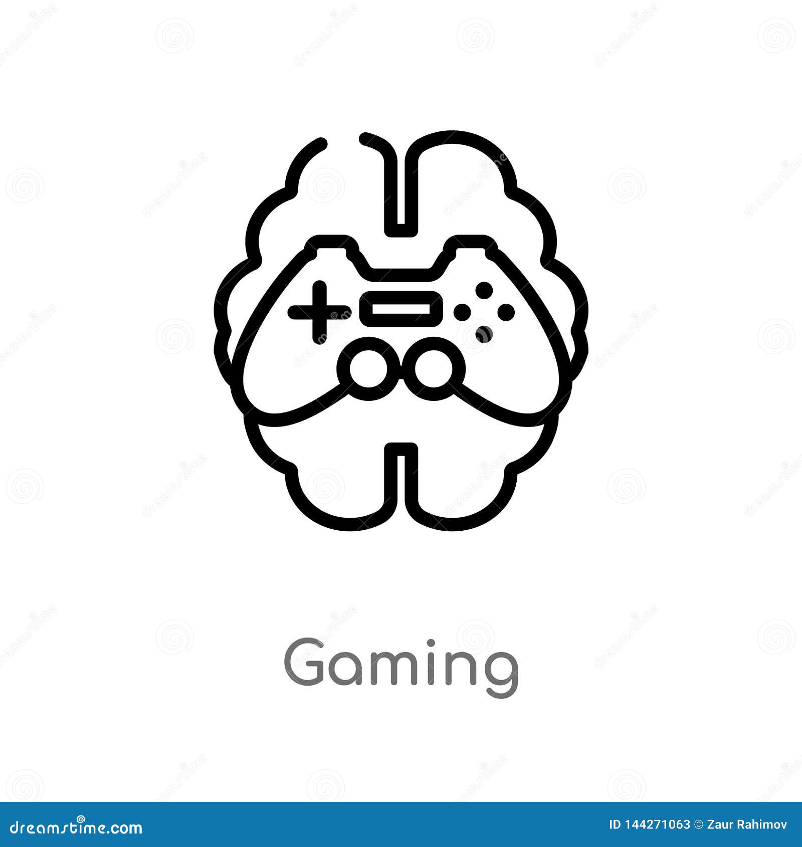 Outline Gaming Vector Icon. Isolated Black Simple Line Element ... Outline Gaming Vector Icon. Isolated Black Simple Line Element ...