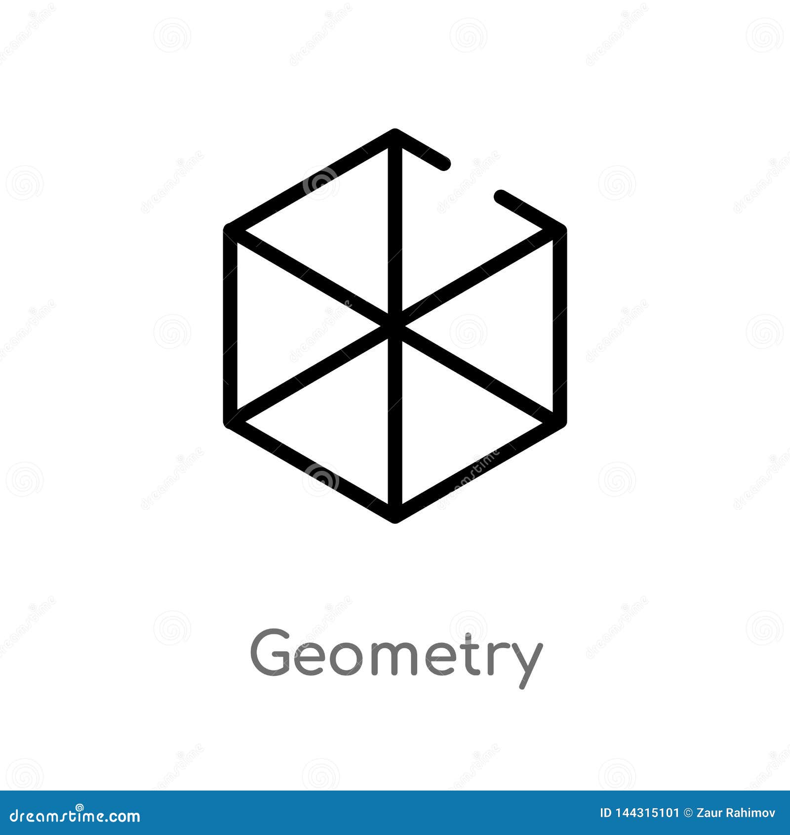 Outline Geometry Vector Icon. Isolated Black Simple Line Element ...