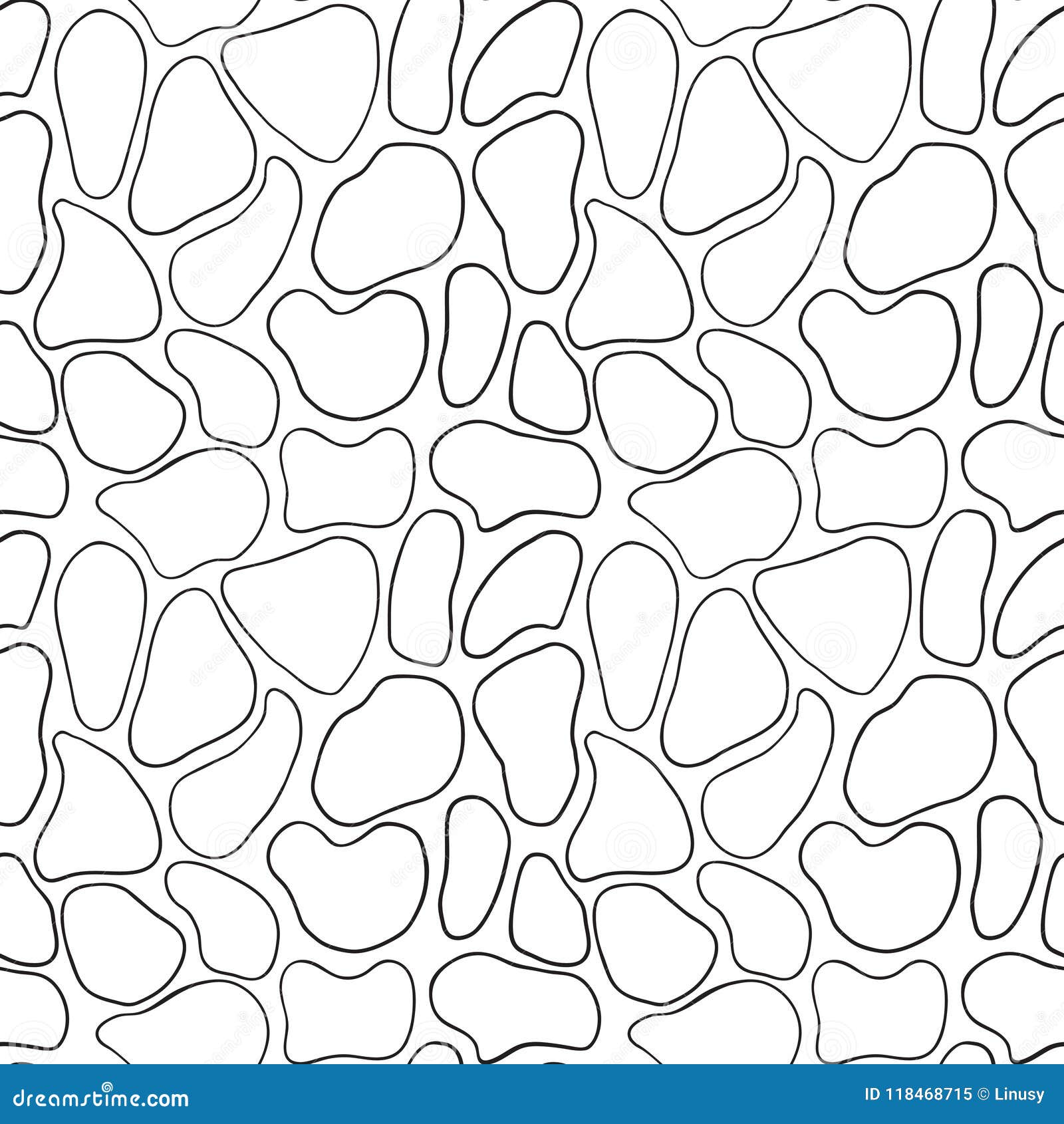 Blobs outline pattern stock vector. Illustration of wallpaper - 118468715