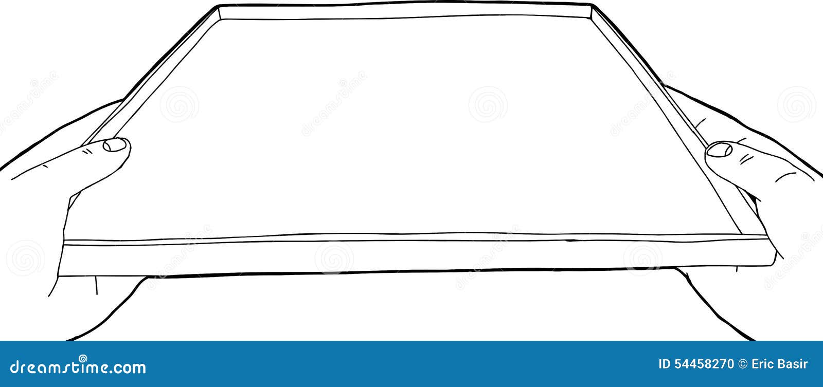 Outline of Hands Holding a Tray Stock Illustration - Illustration of ...