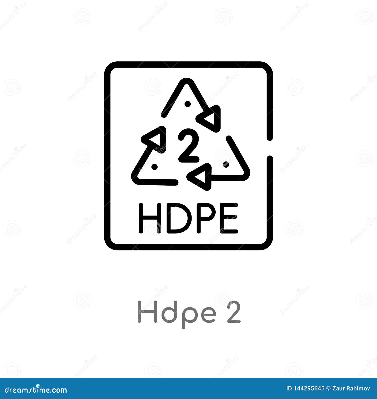 Outline Hdpe 2 Vector Icon. Isolated Black Simple Line Element ...