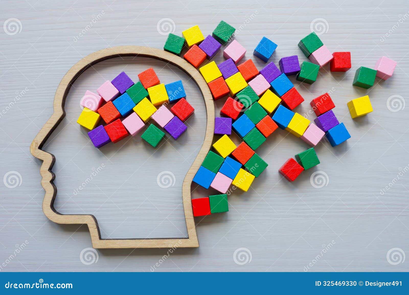 The Outline of the Head and Multi-colored Cubes As a Symbol of Creative ...