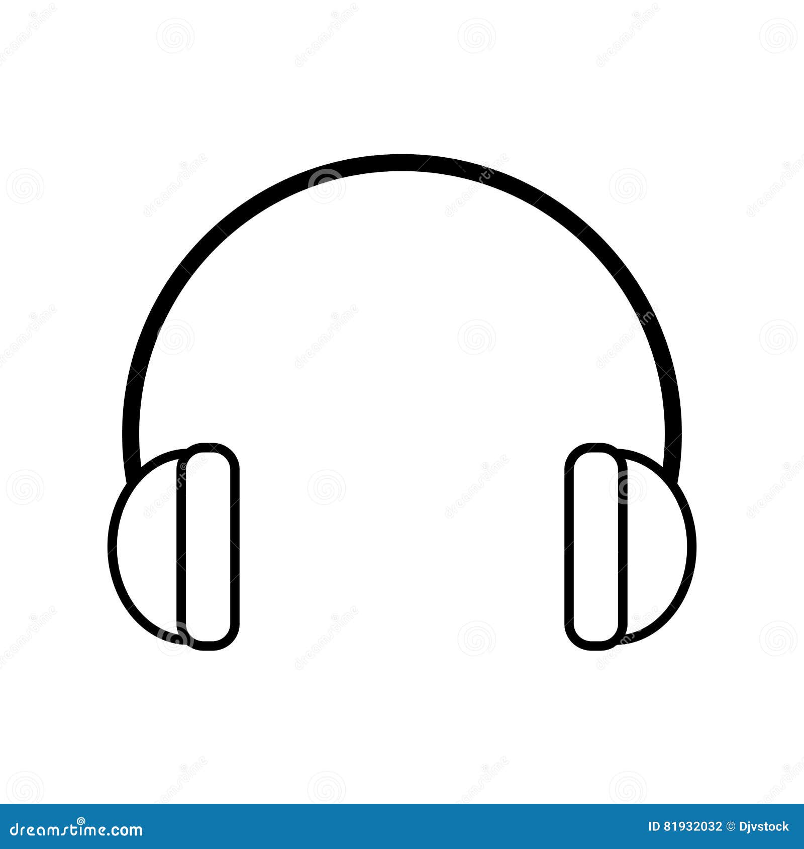 Outline Hearing Protection Industrial Element Stock Vector ...