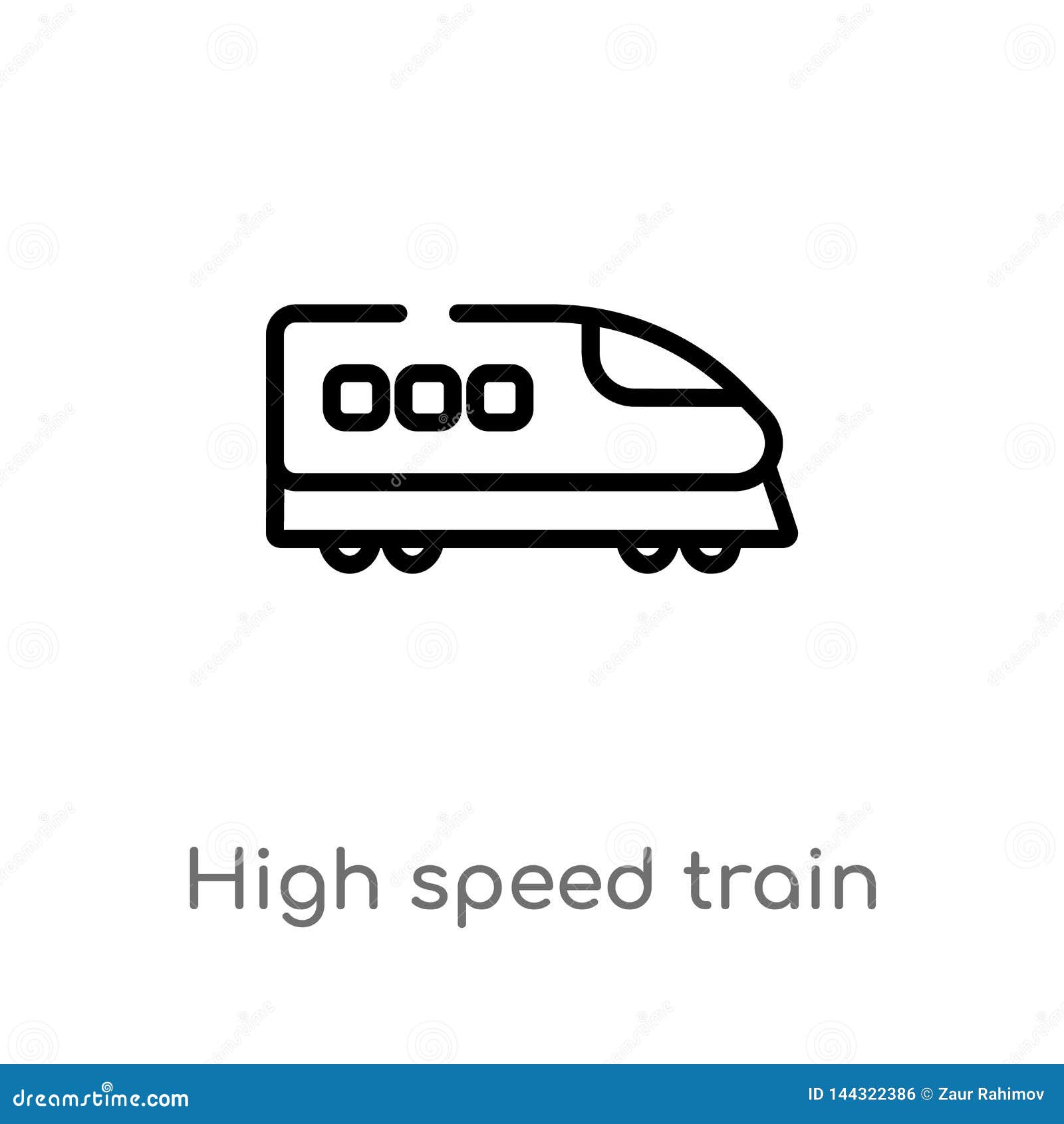 Outline High Speed Train Vector Icon. Isolated Black Simple Line ... Outline High Speed Train Vector Icon. Isolated Black Simple Line ...