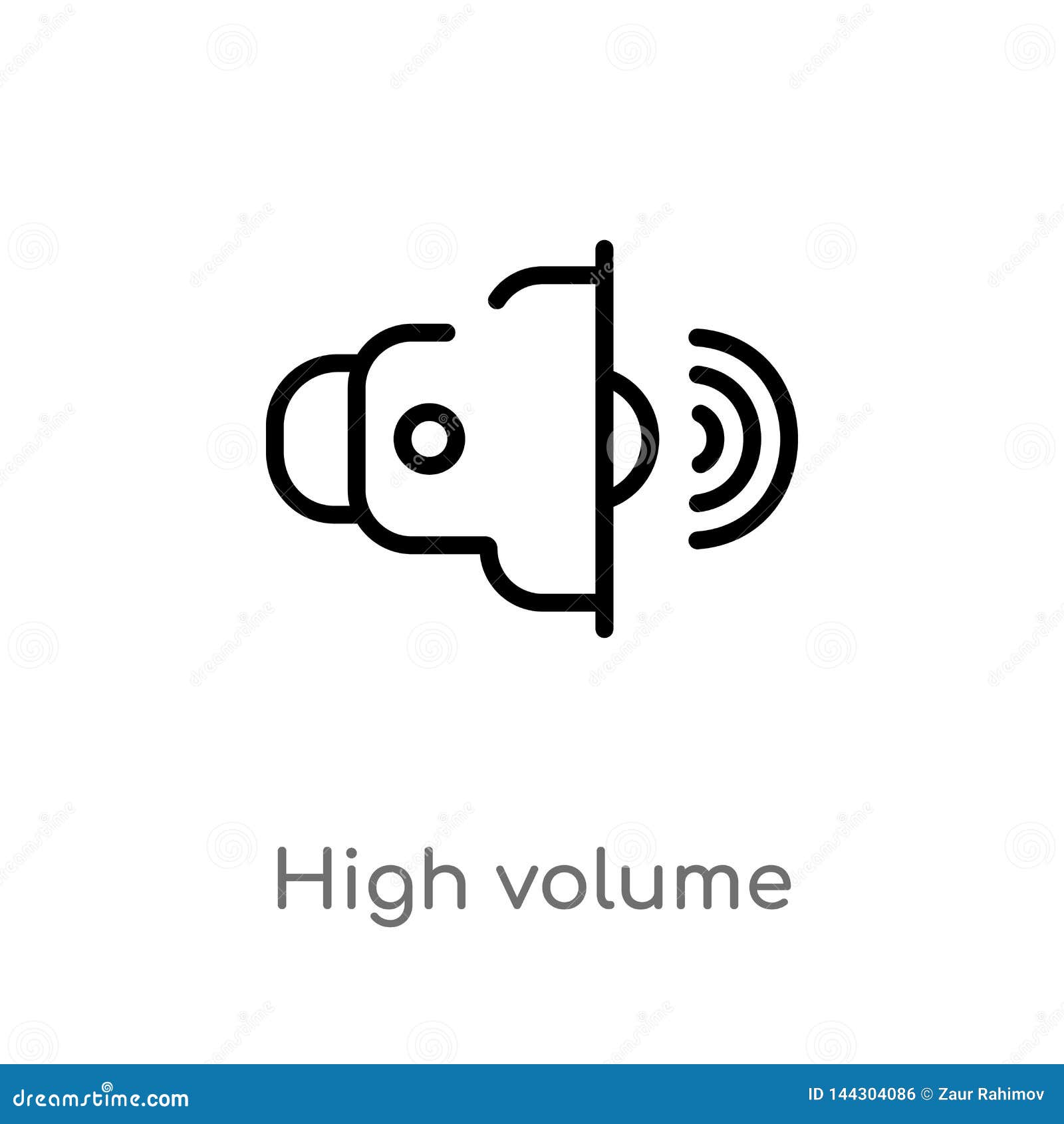 Outline High Volume Vector Icon. Isolated Black Simple Line Element ...