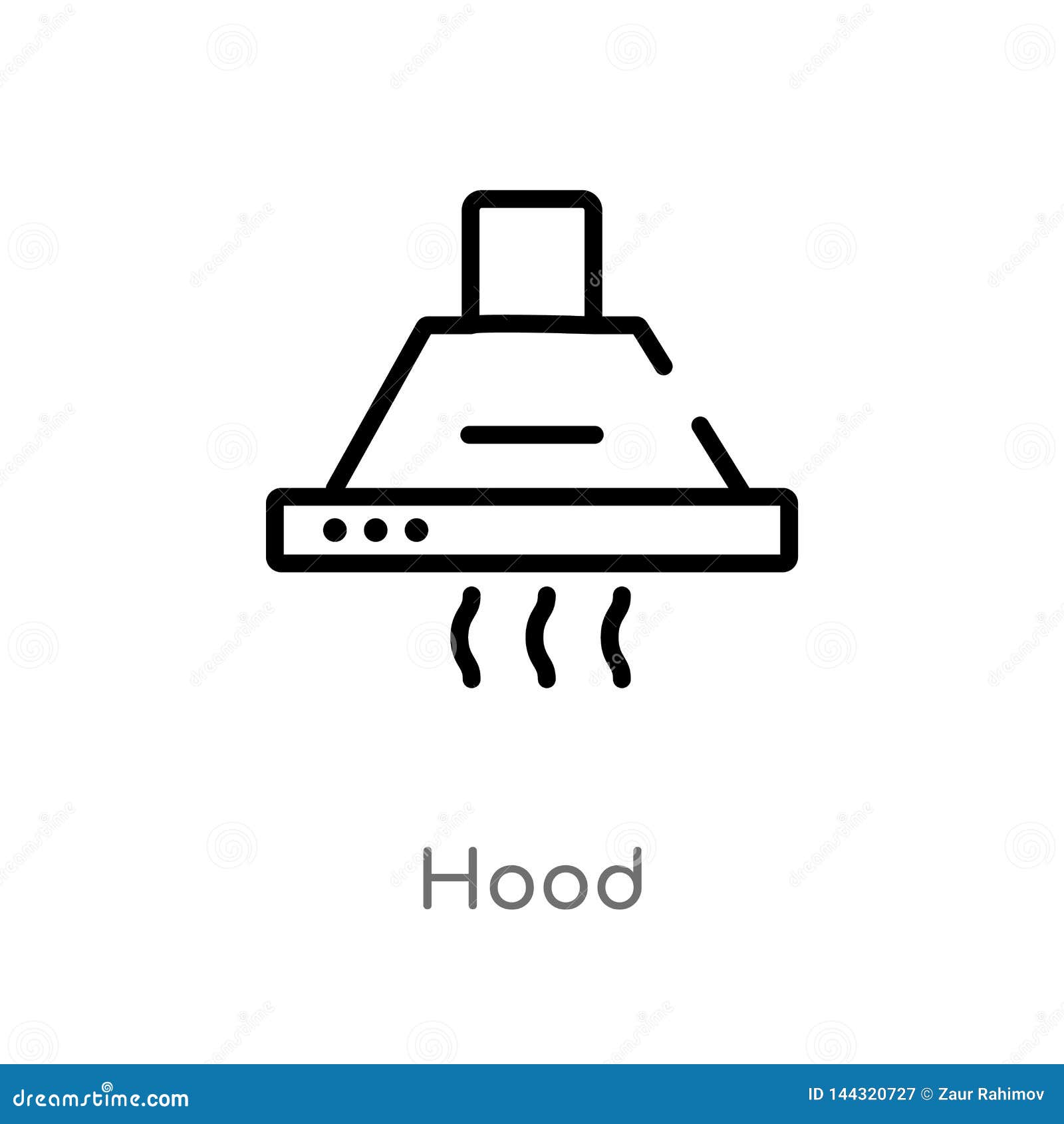 Outline Hood Vector Icon. Isolated Black Simple Line Element ...