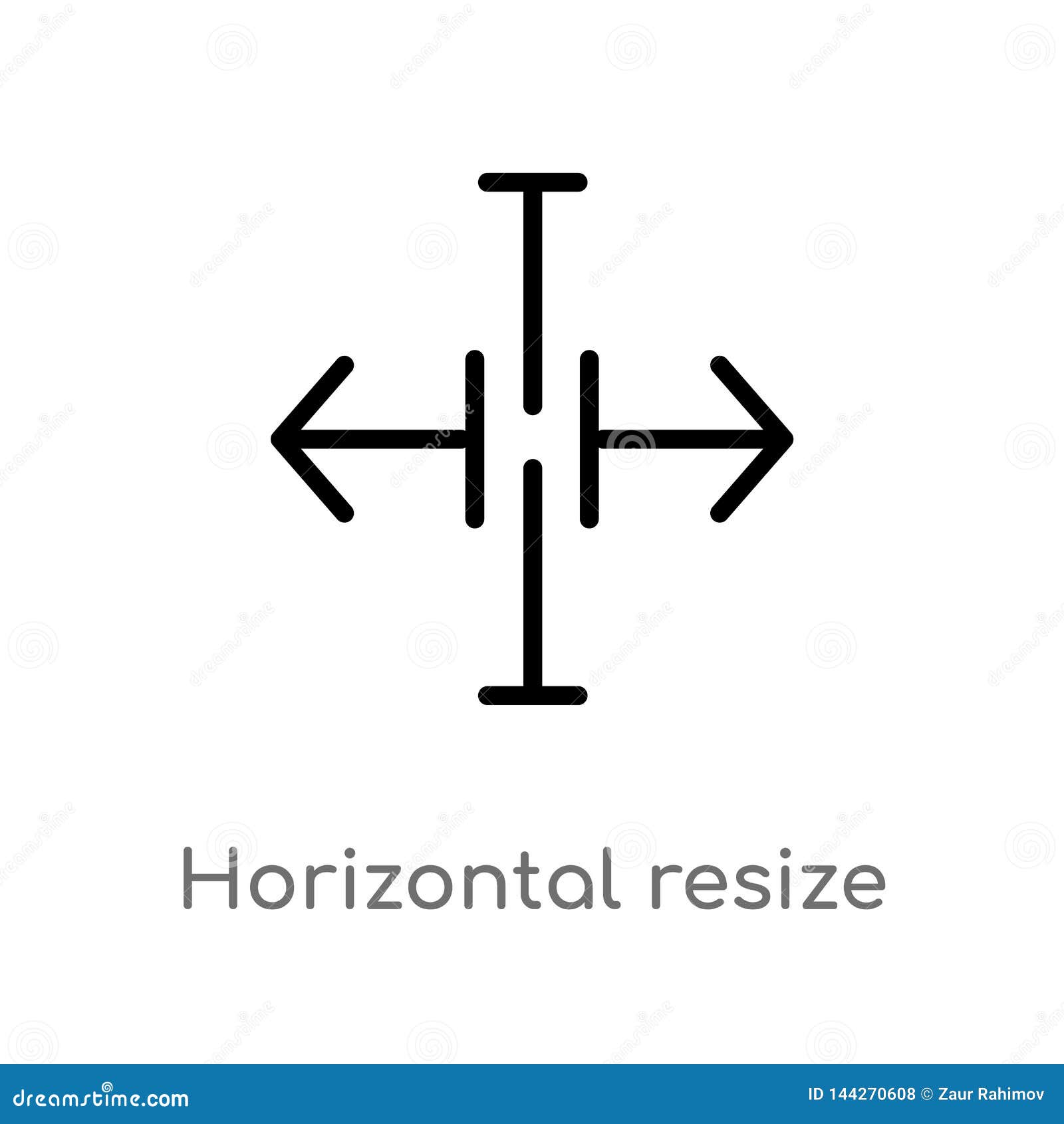 Horizontal Resize Icon Vector Isolated On White Background, Logo ... Horizontal Resize Icon Vector Isolated On White Background, Logo ...