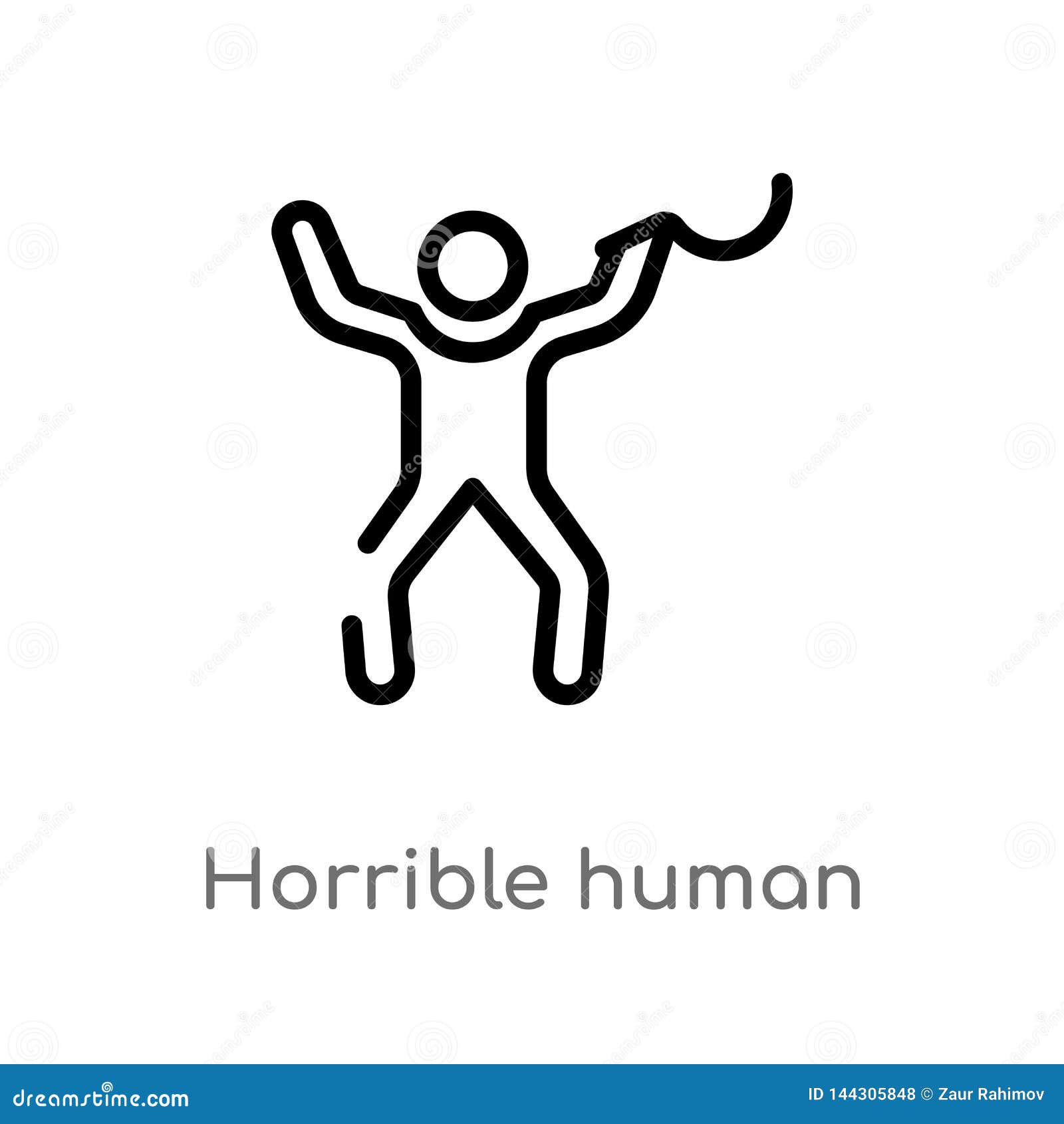 Horrible Human Isolated Icon. Simple Element Illustration From Feelings ...
