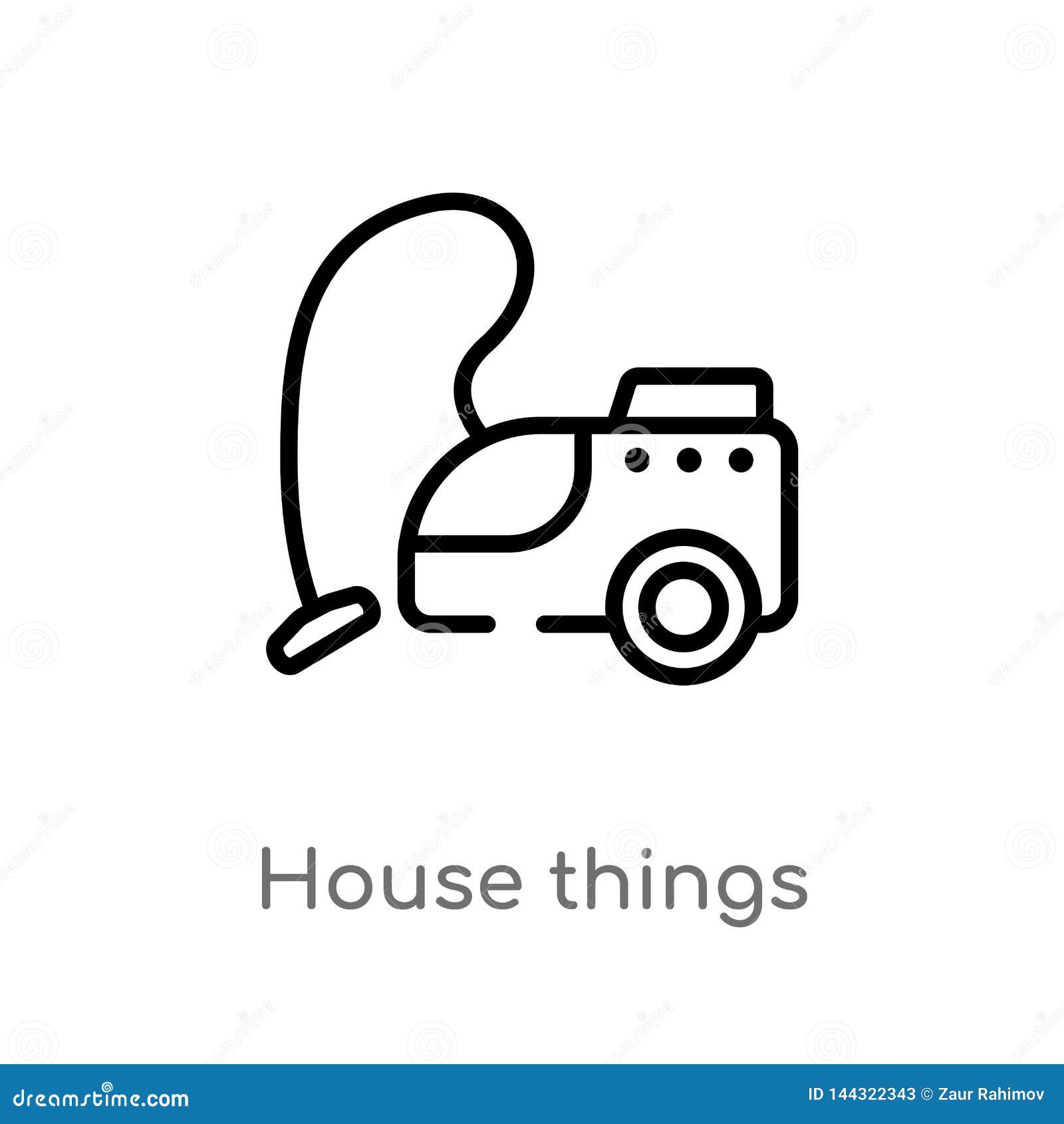 Outline House Things Vector Icon. Isolated Black Simple Line Element ...