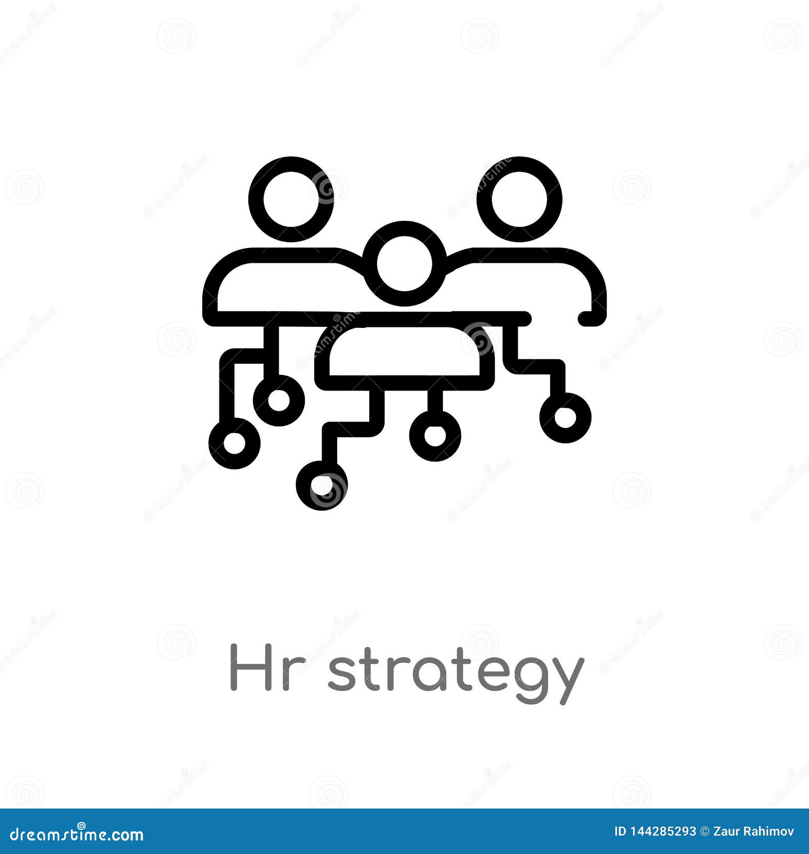Outline Hr Strategy Vector Icon. Isolated Black Simple Line Element ...